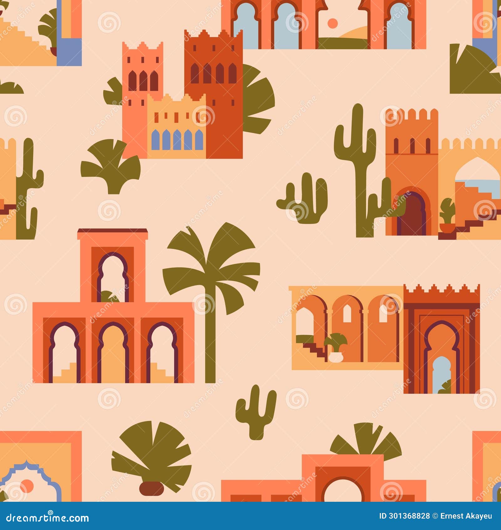 Moroccan Architecture. Abstract Morocco Building, Gates, Arched Doors ...