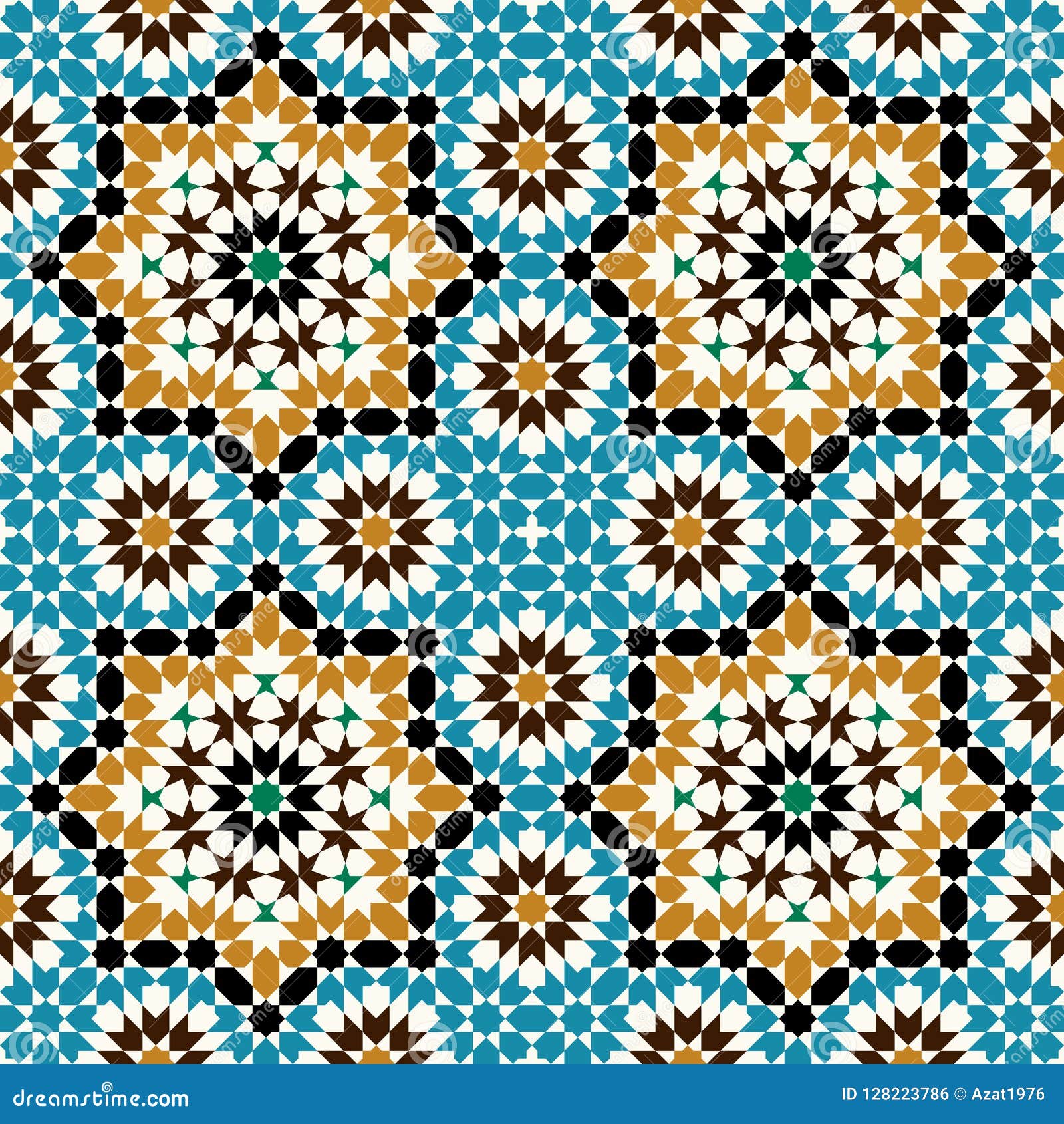 Morocco Seamless Pattern. stock vector. Illustration of elegant - 128223786