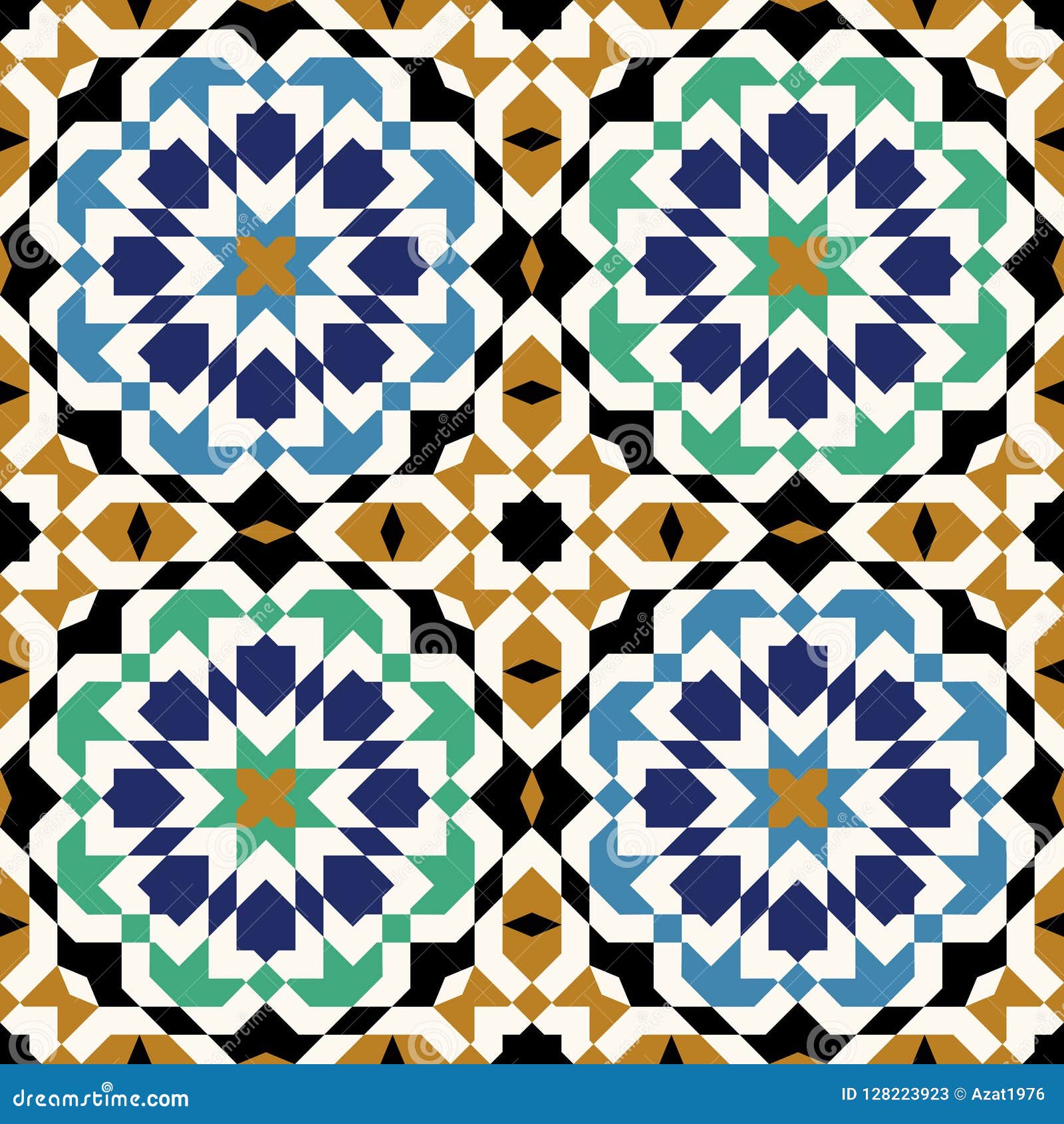 Morocco Seamless Pattern. stock vector. Illustration of arabic - 128223923