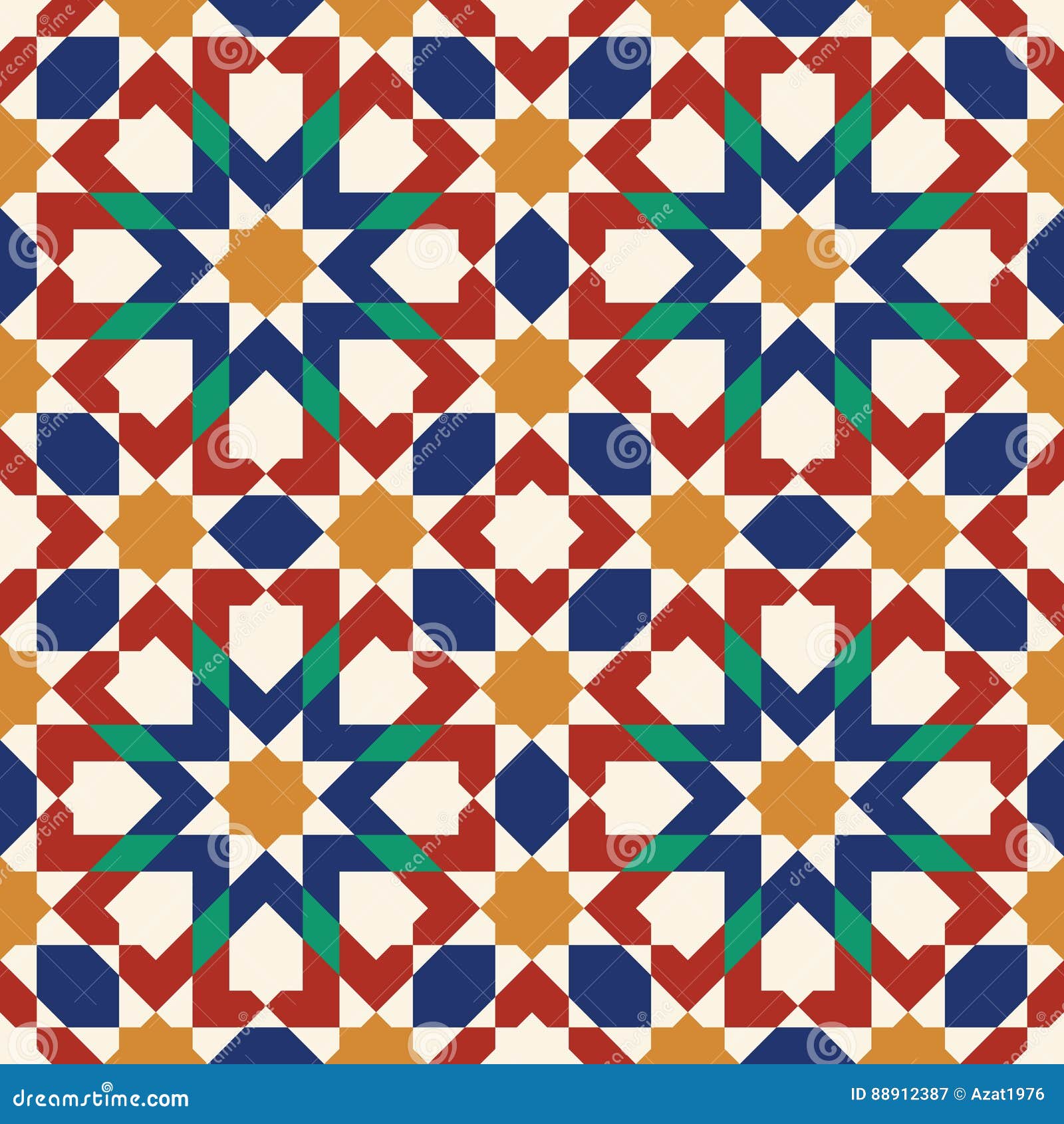 Morocco Seamless Pattern. Repeating Black Marocco Grid Isolated On ...