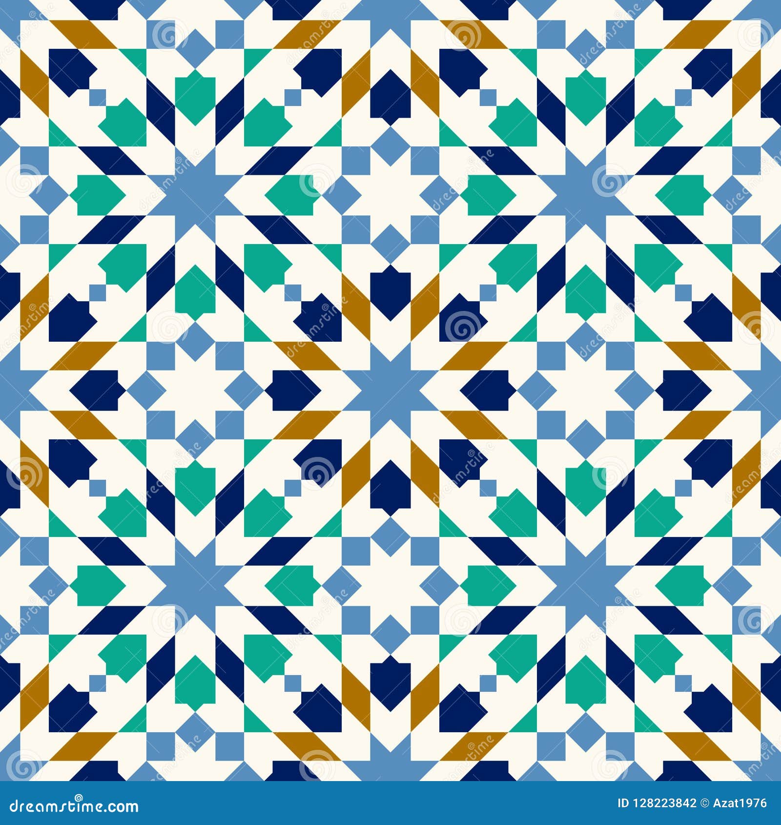 Morocco Seamless Pattern. stock vector. Illustration of arabic - 128223842