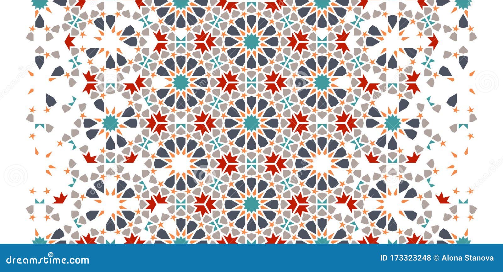 Morocco Seamless Vector Pattern. Geometric Halftone Texture with Color ...