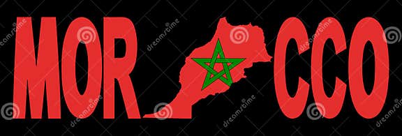 Morocco text with map stock vector. Illustration of text - 5662927