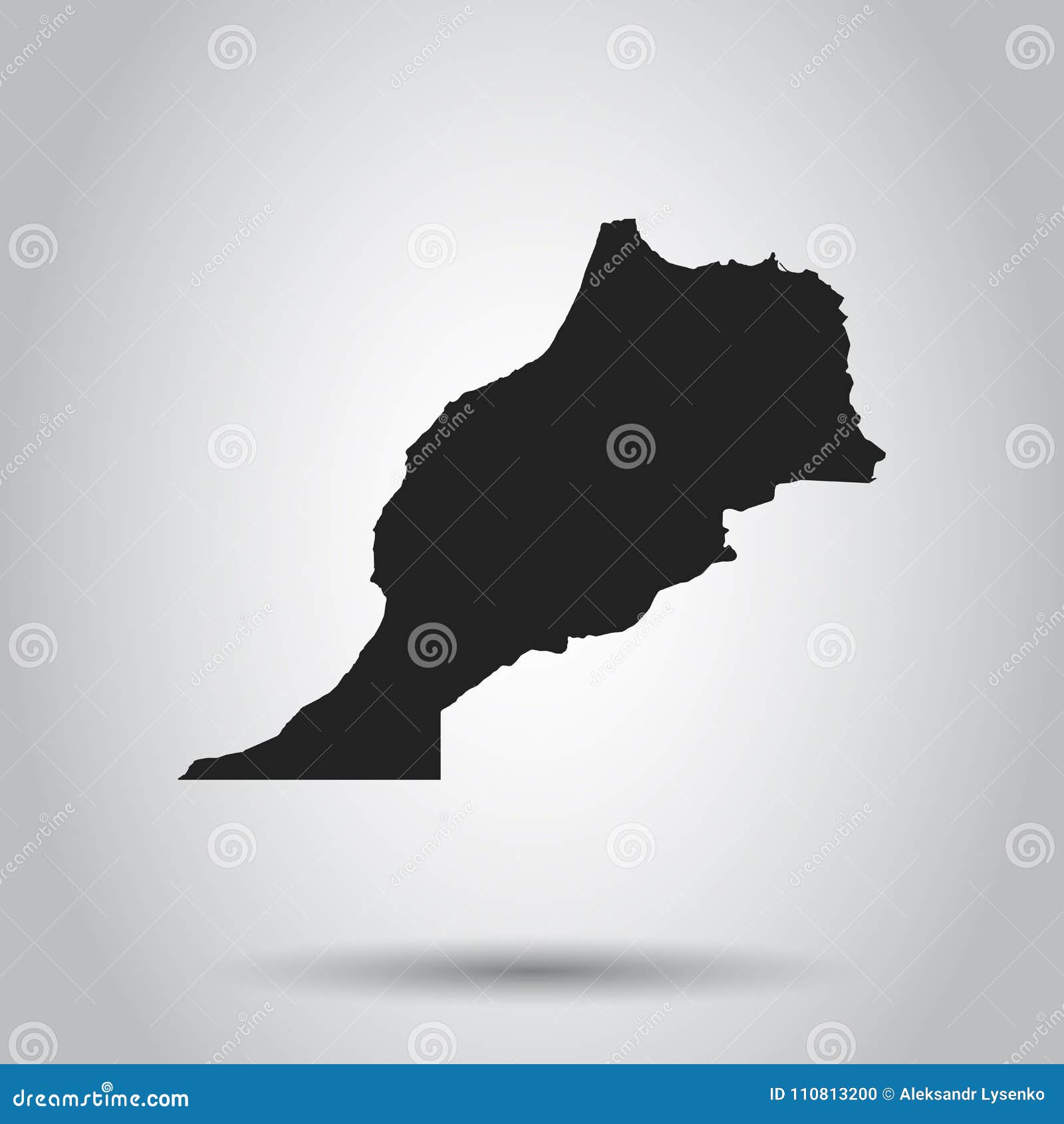 Morocco Vector Map. Black Icon on White Background Stock Vector ...