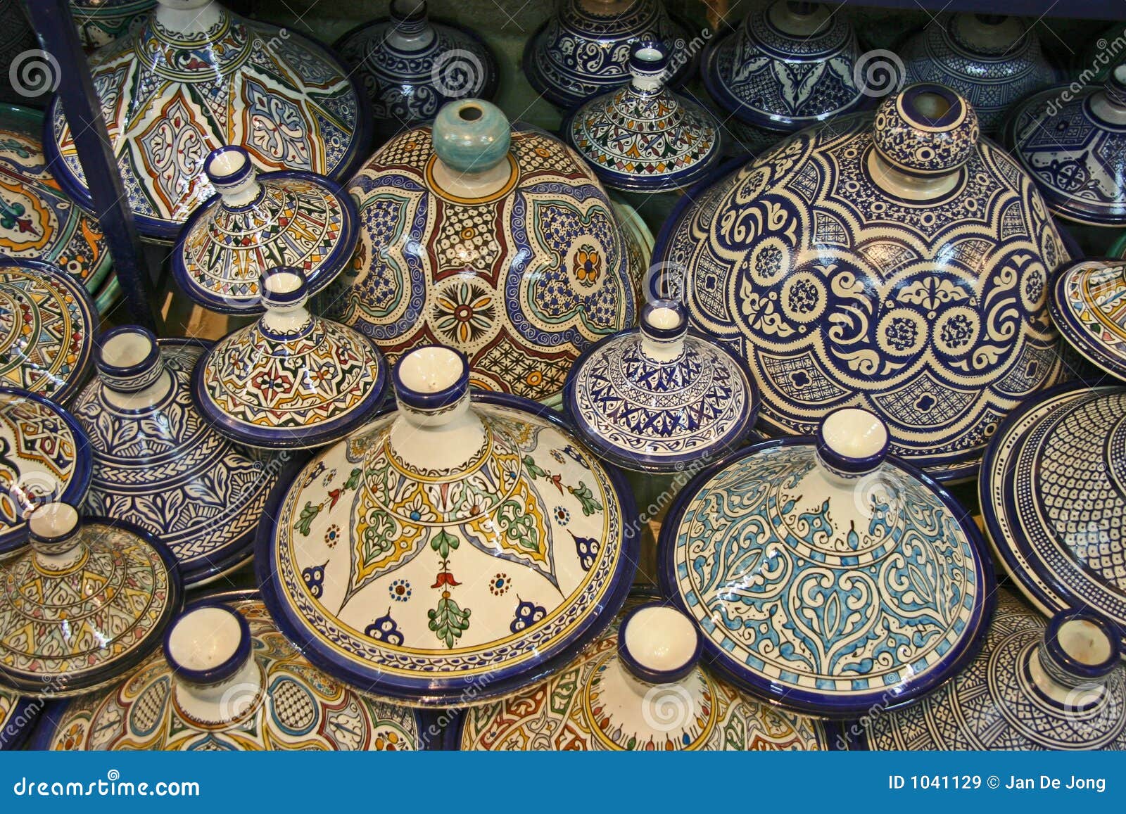 Moroccon Pottery stock image. Image of isalmic, jeanjean - 1041129