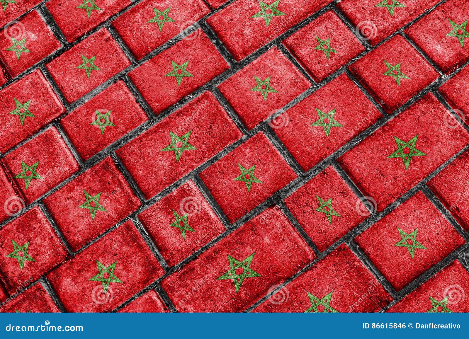 Moroco Flag Urban Grunge Pattern Stock Illustration - Illustration of ...