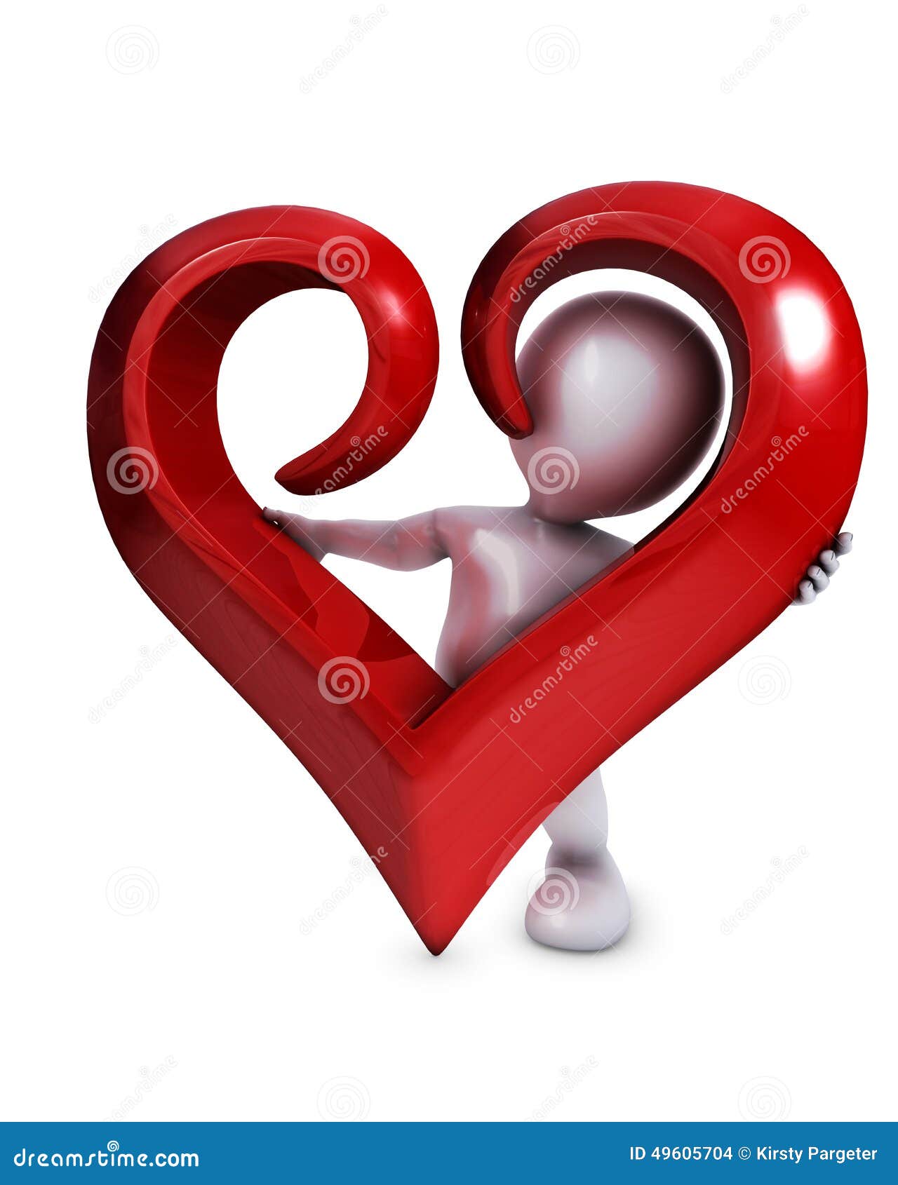 Morph man with heart stock illustration. Illustration of love - 49605704