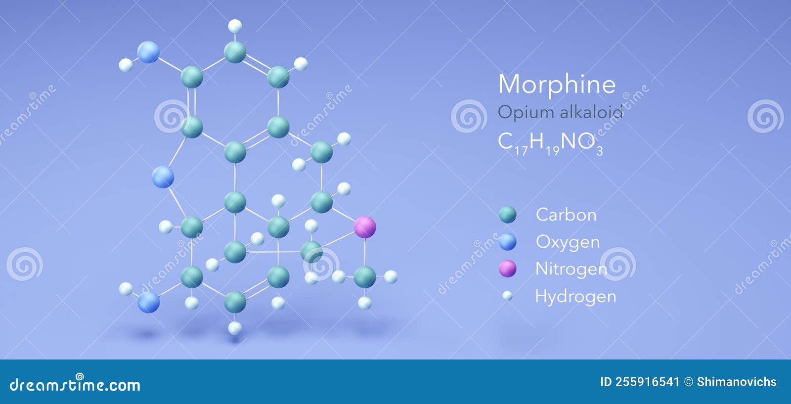 Morphine, Molecular Structures, Opium Alkaloid, 3d Model, Structural ...