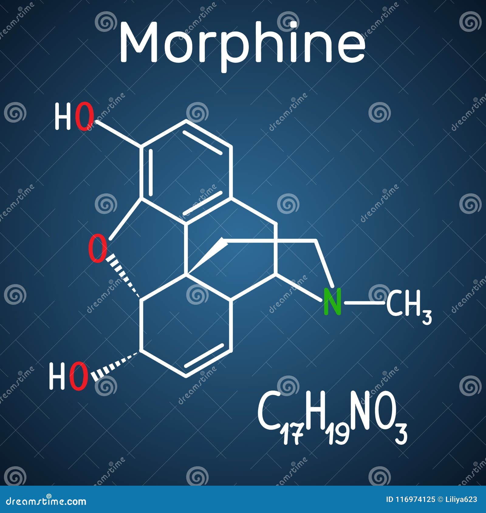 Morphine Molecule Structure Royalty-Free Stock Photography ...