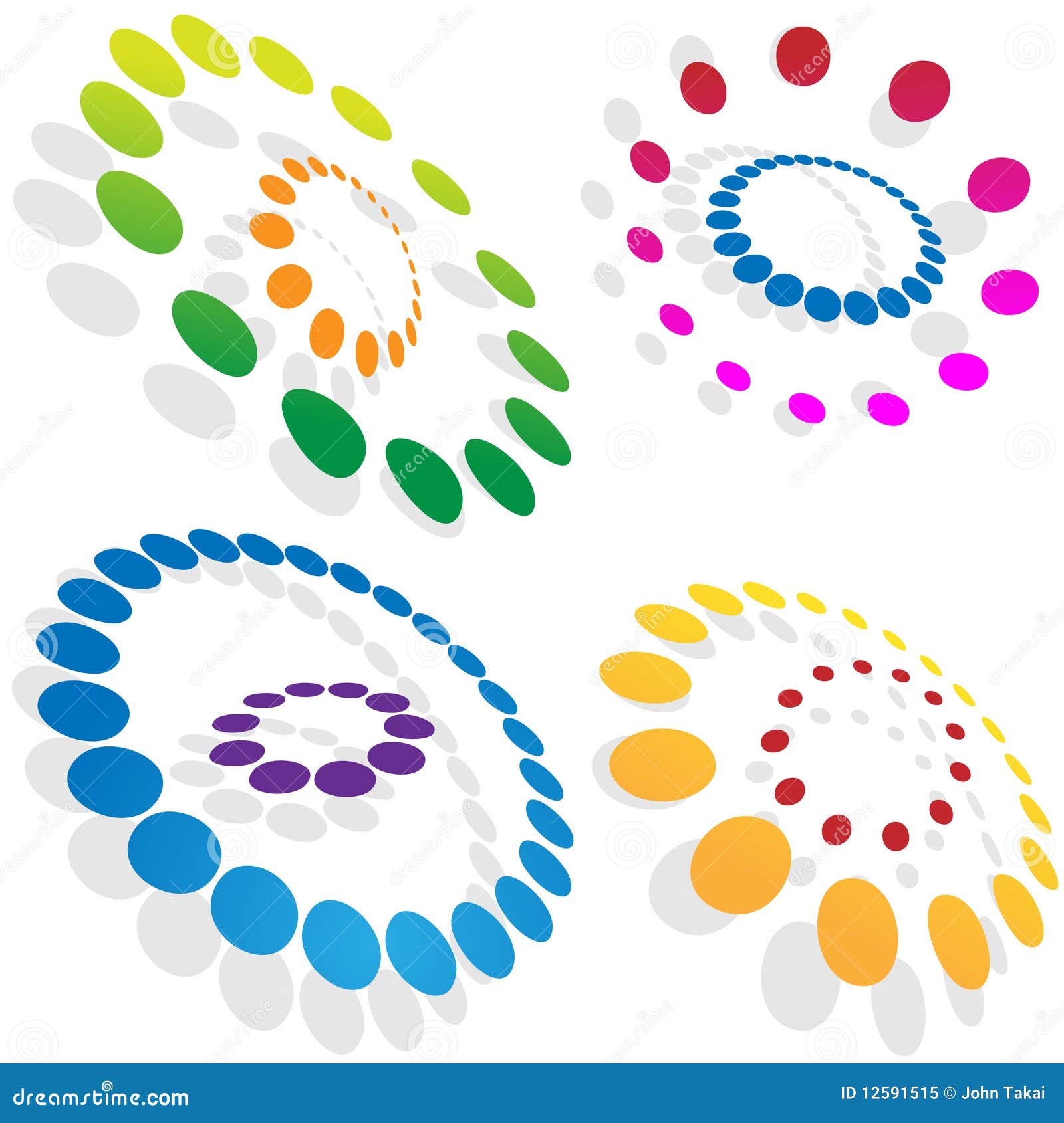Morphing Dotted Circles stock vector. Illustration of oval - 12591515