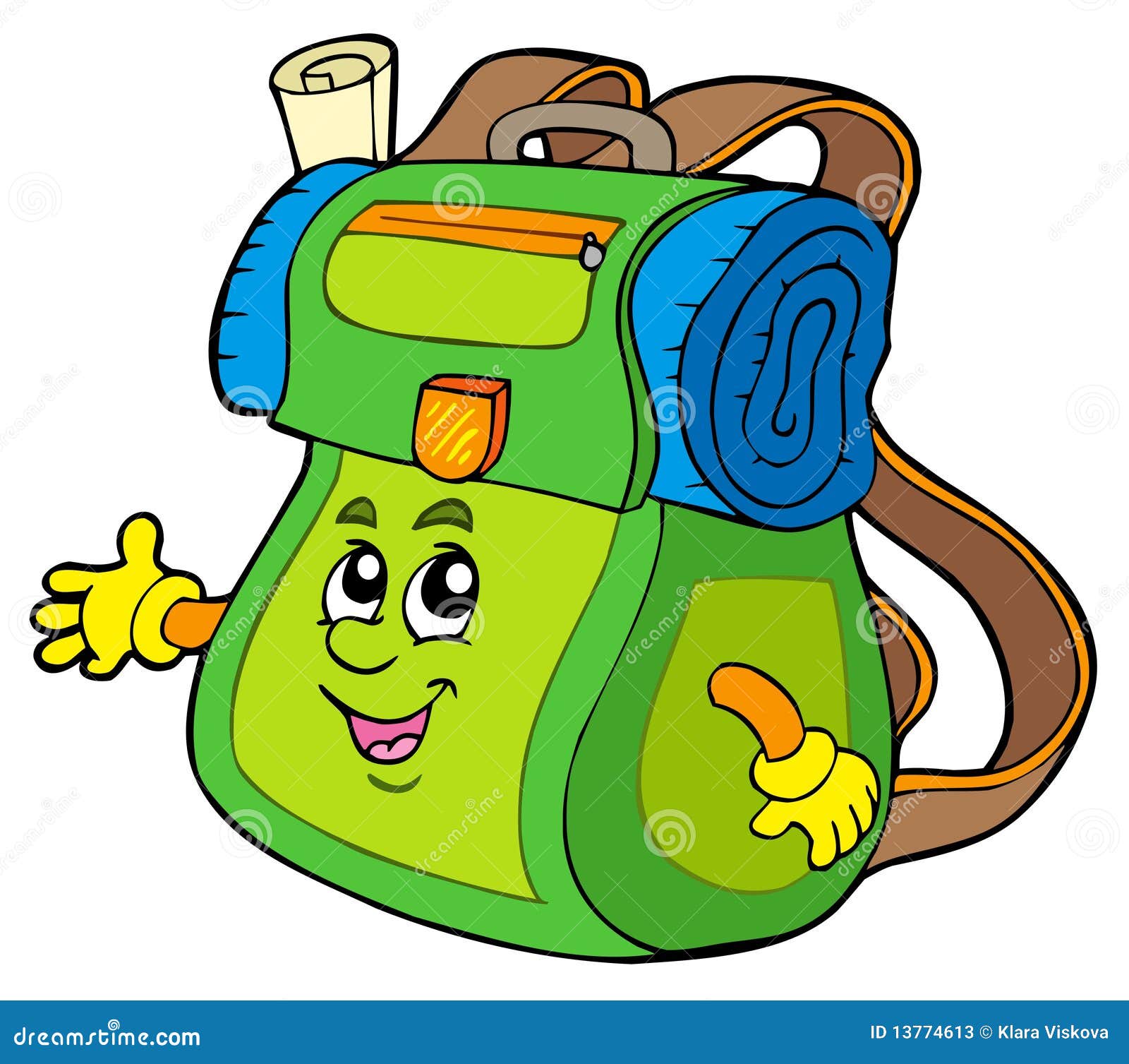 Morral de la historieta ilustración del vector. Ilustración de petate ...