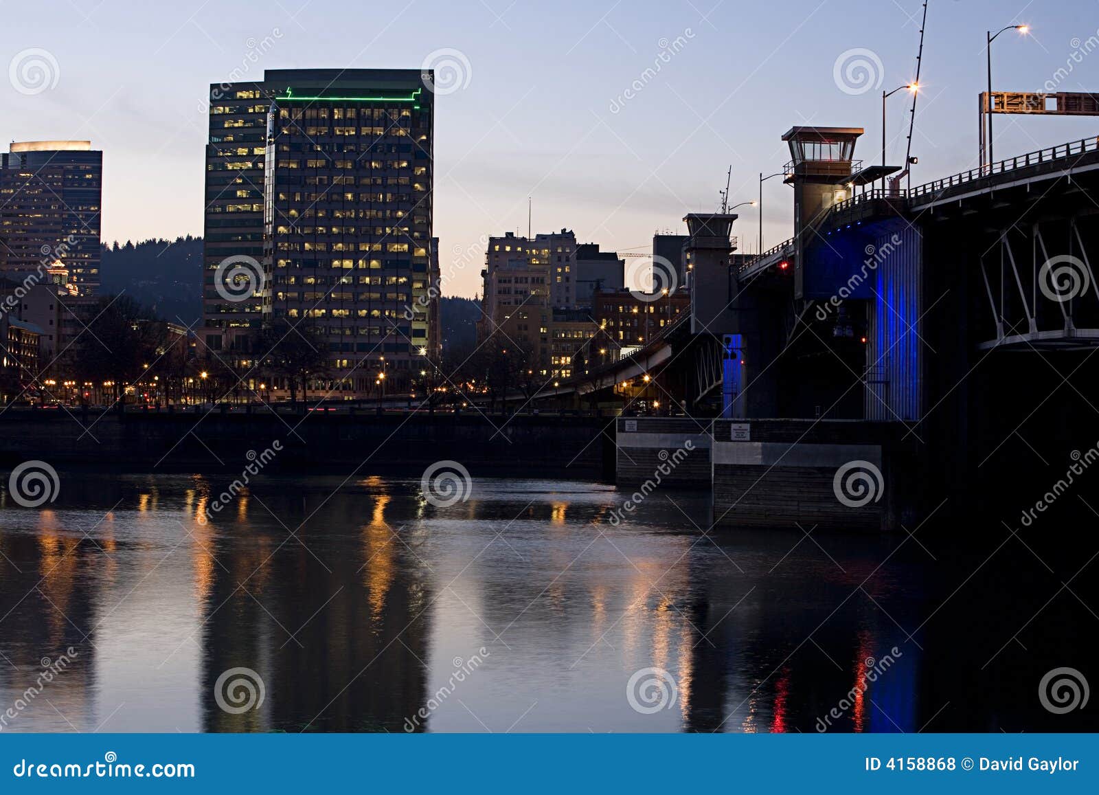Morrison Lift Bridge Portland Oregon Stock Photo - Image of lift, road ...