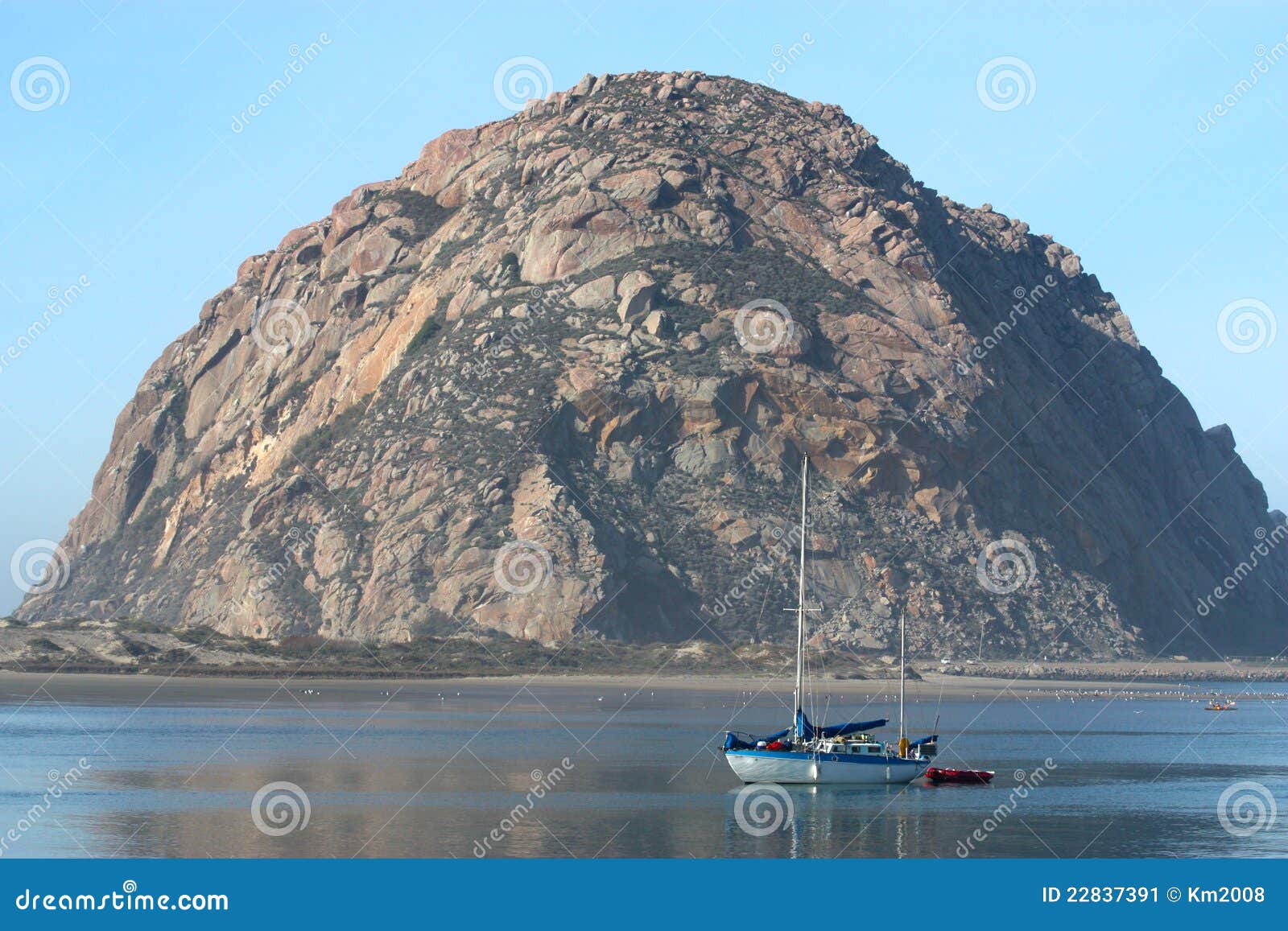 Morro Bay Rock stock image. Image of morro, boating, beach - 22837391
