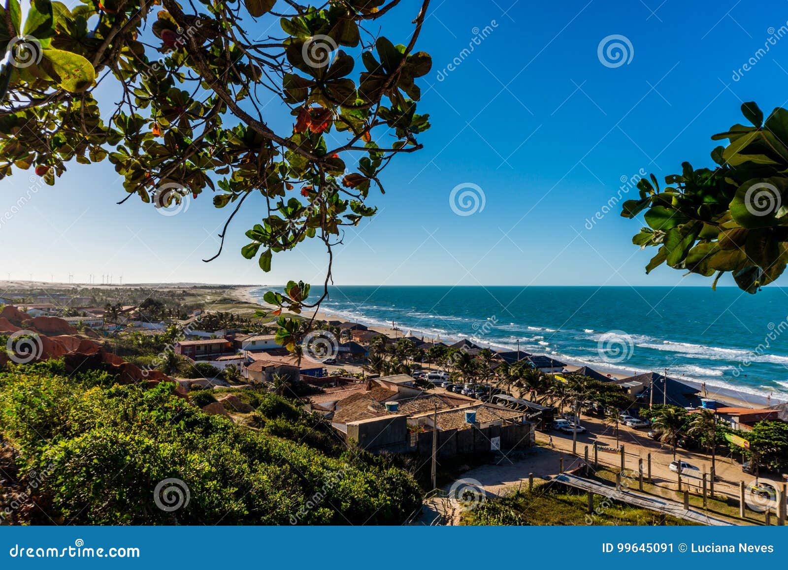Morro Branco Beach from Above Stock Image - Image of tourism, vacation ...