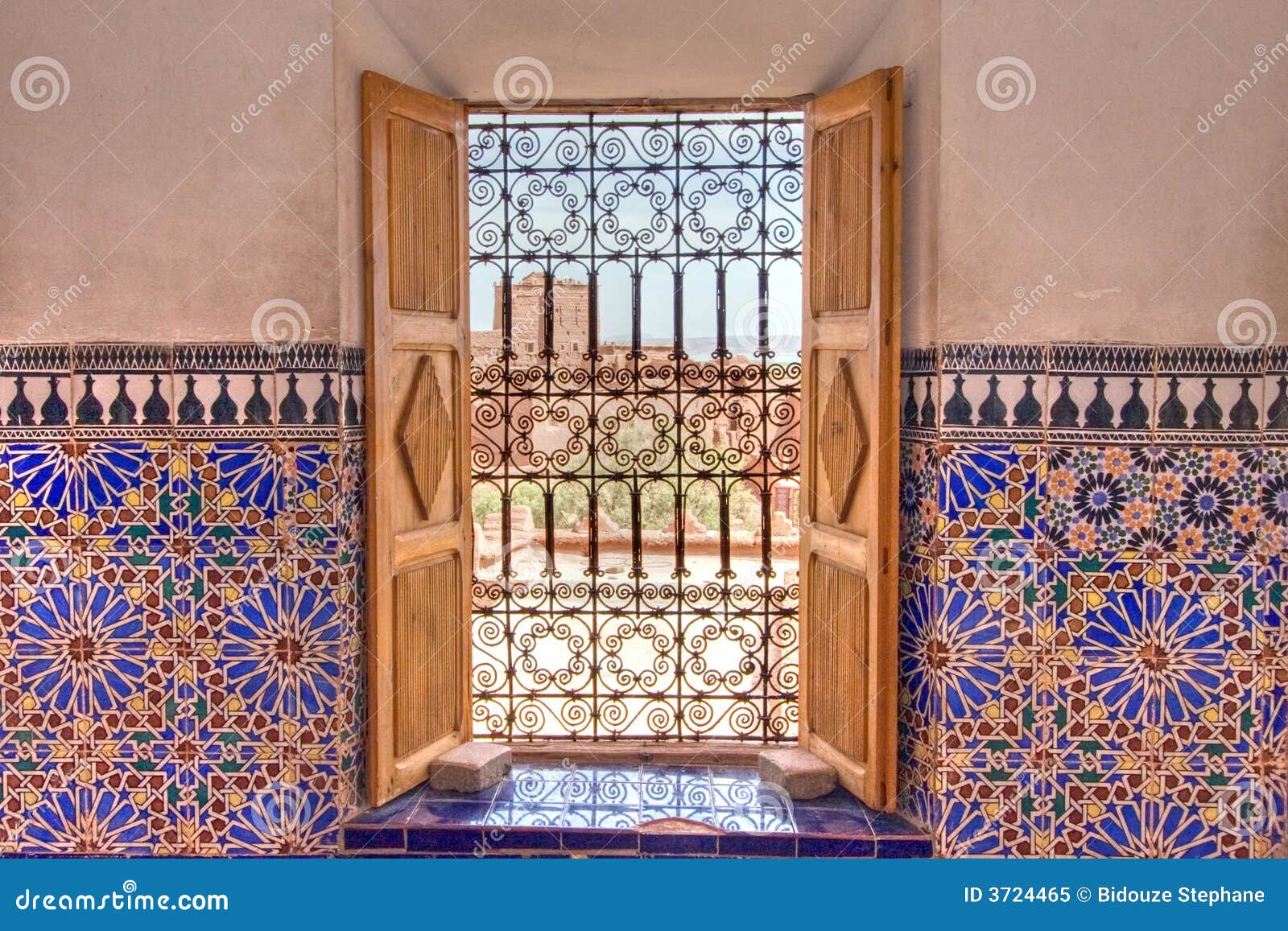Morrocan decorated window stock image. Image of morocco - 3724465