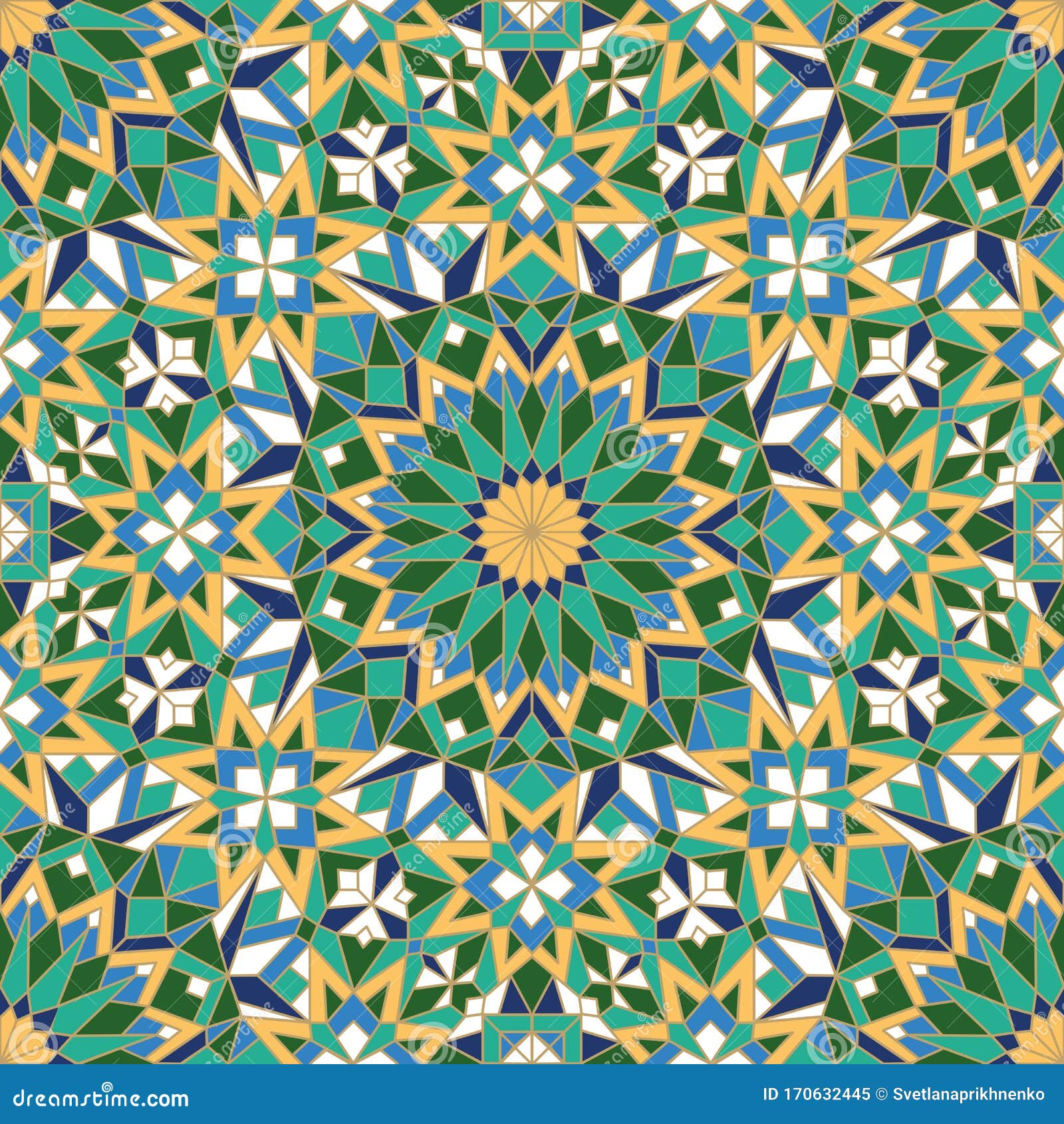 Morrocan pattern stock vector. Illustration of geometric - 170632445