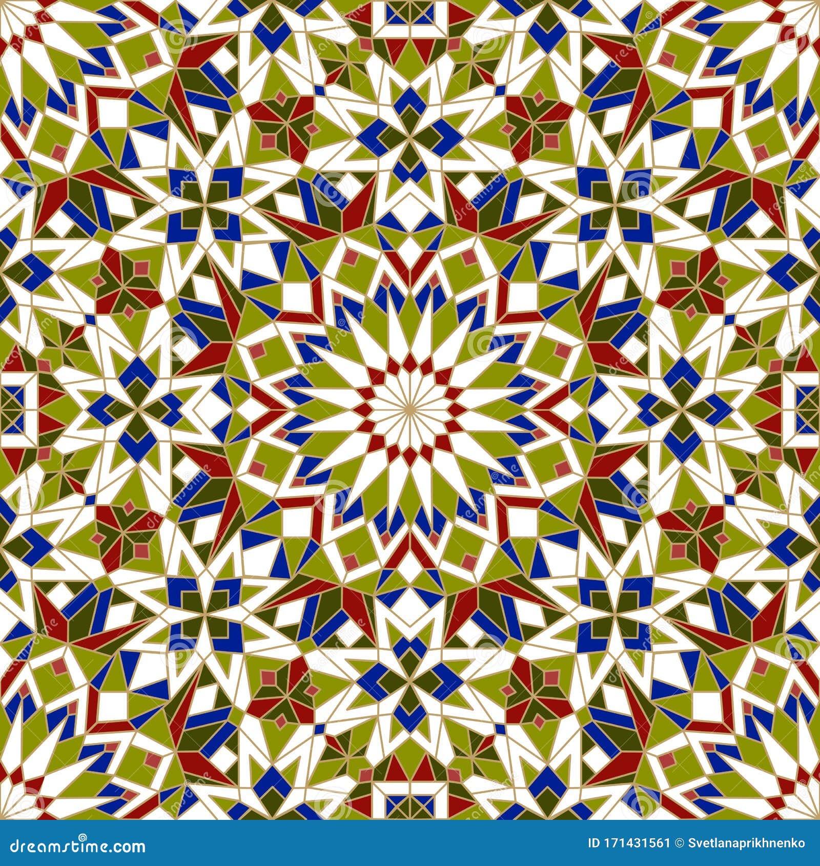 Morrocan pattern stock vector. Illustration of mosaic - 171431561