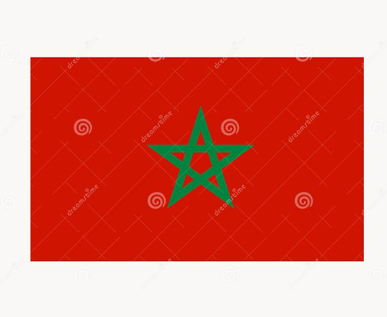 Morroco Flag National Africa Emblem Symbol Icon Stock Illustration ...