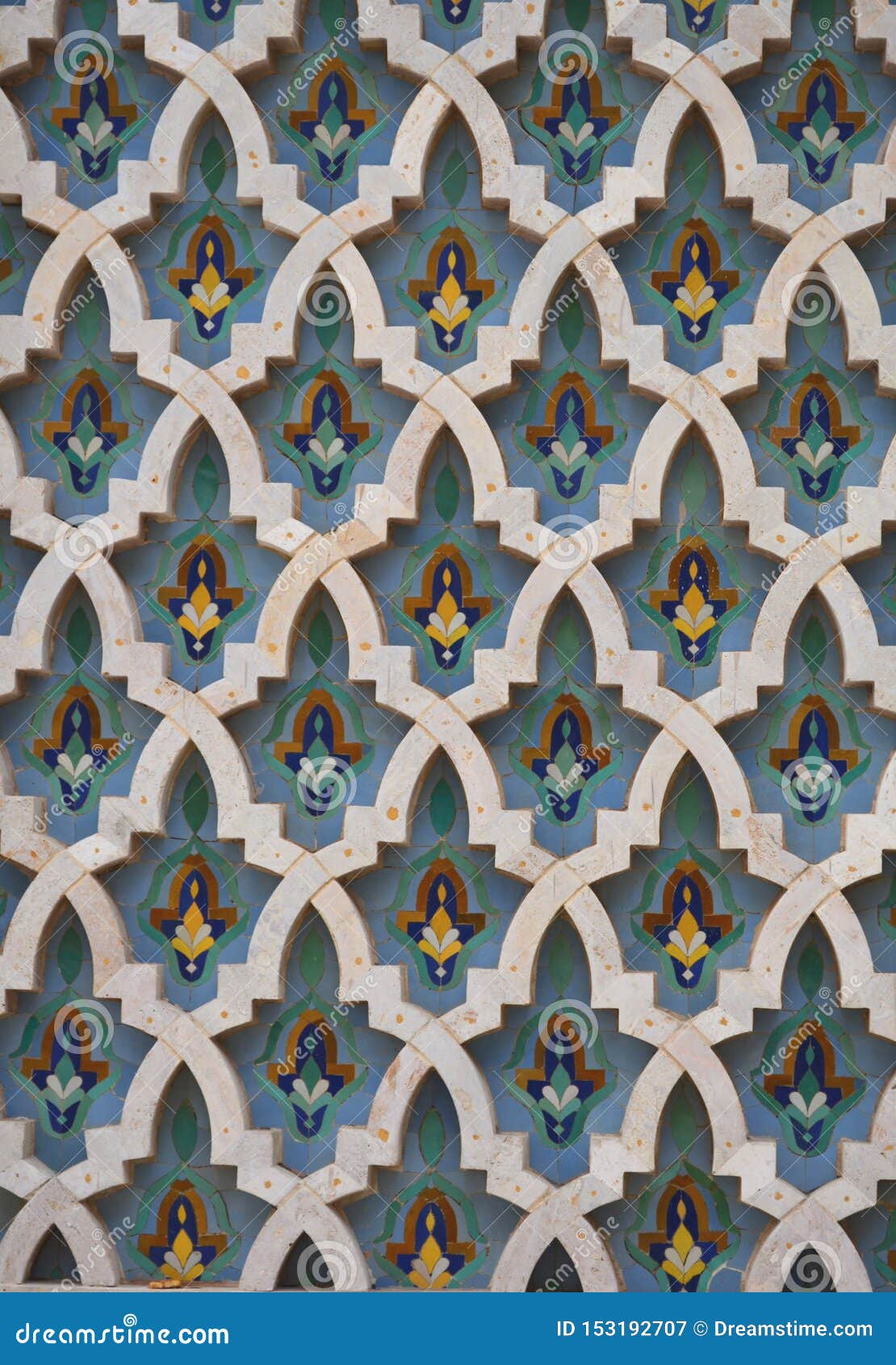 A Morrocon Tile Pattern from Casablanca Stock Image - Image of green ...