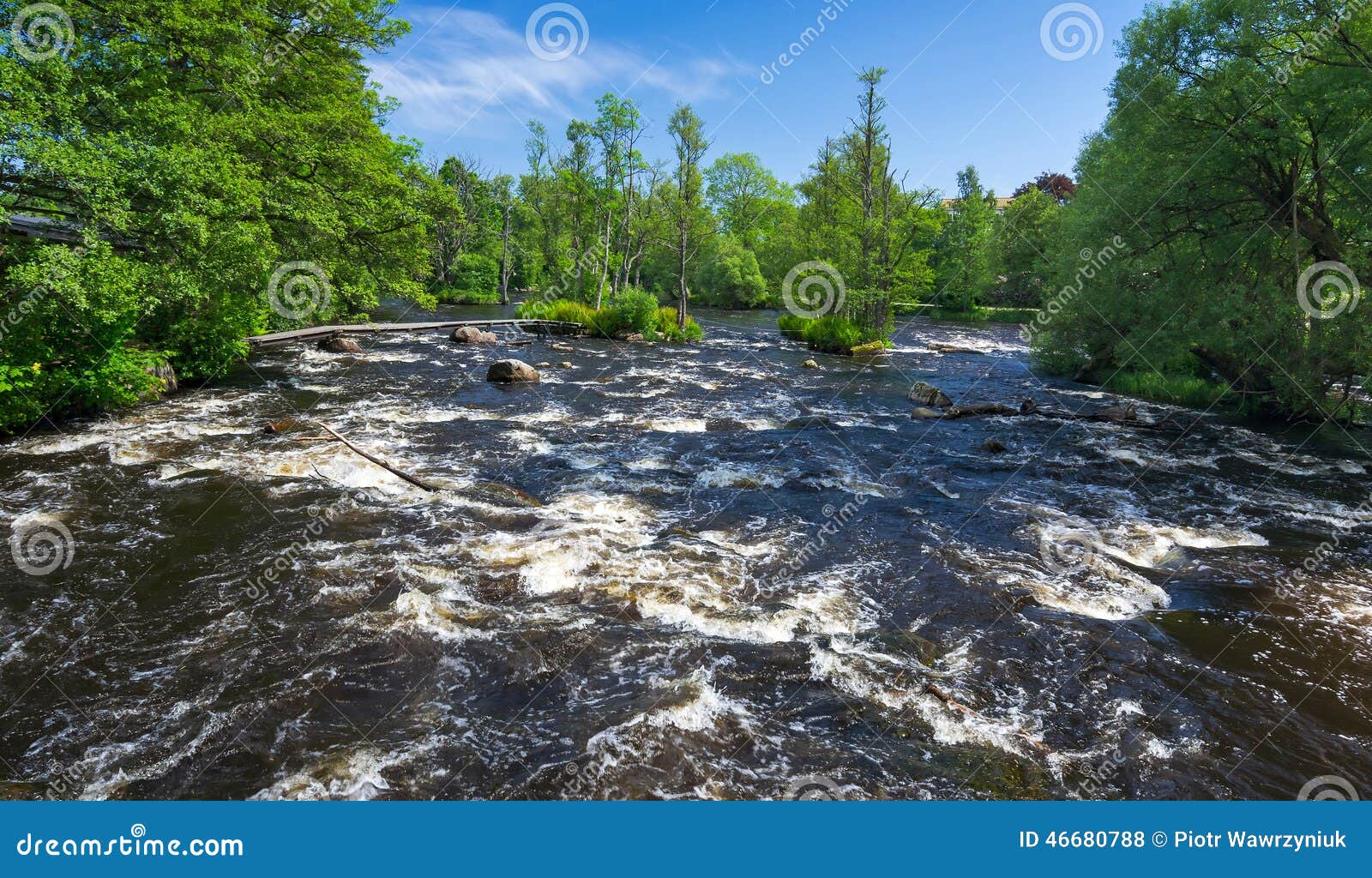 Morrum river cascades stock photo. Image of blue, summer - 46680788