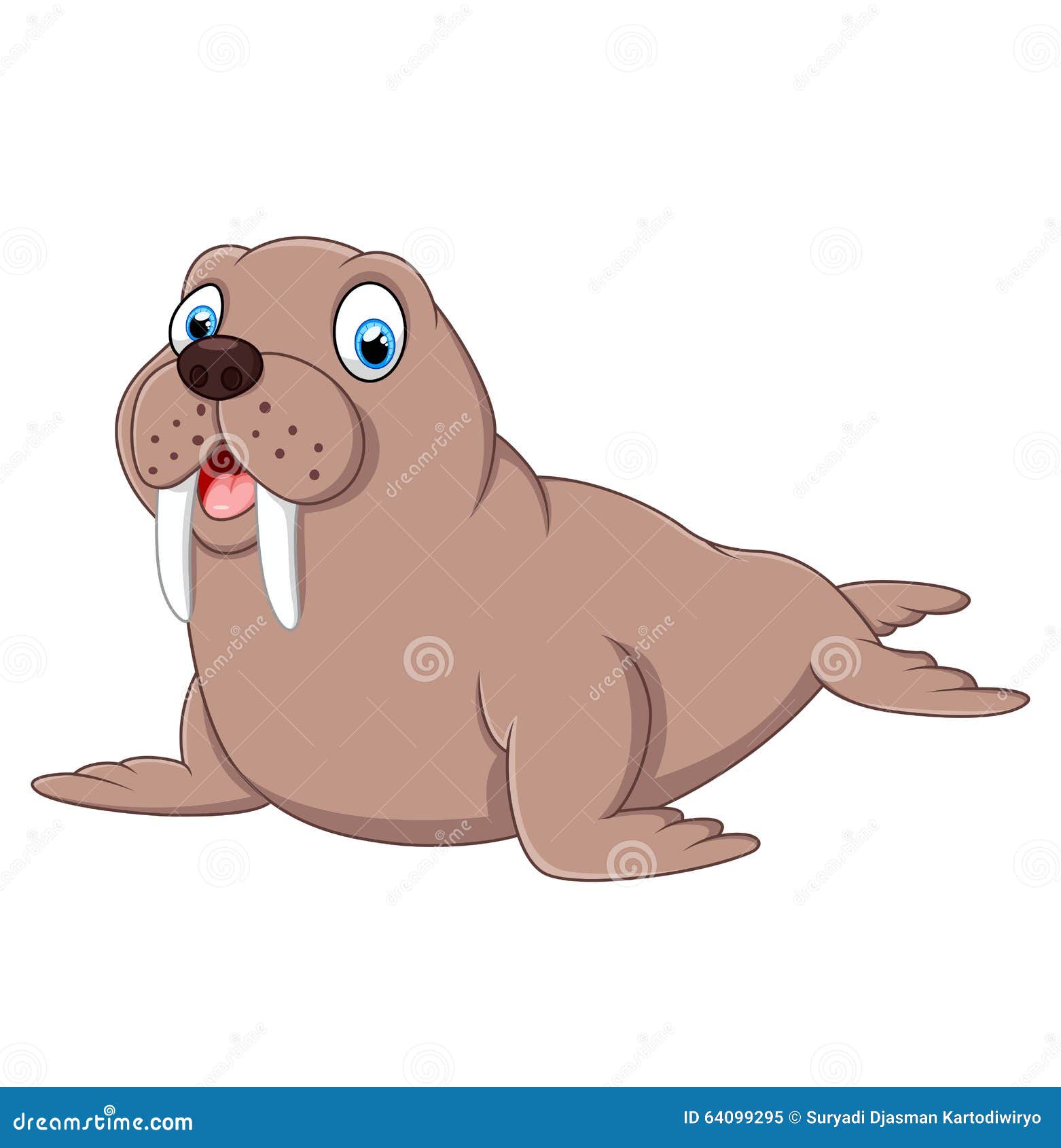 Morsa Dos Desenhos Animados Ilustração do Vetor - Ilustração de nave ...