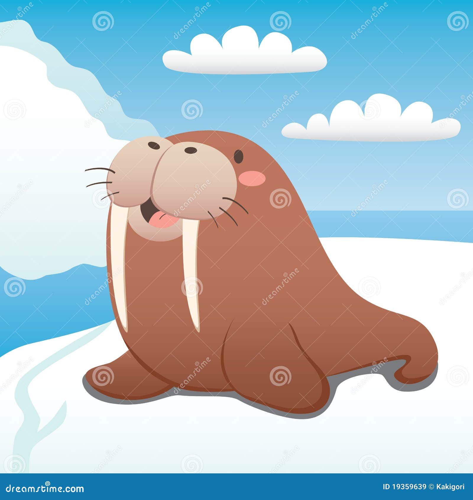 Morsa feliz ilustración del vector. Ilustración de sonrisa - 19359639