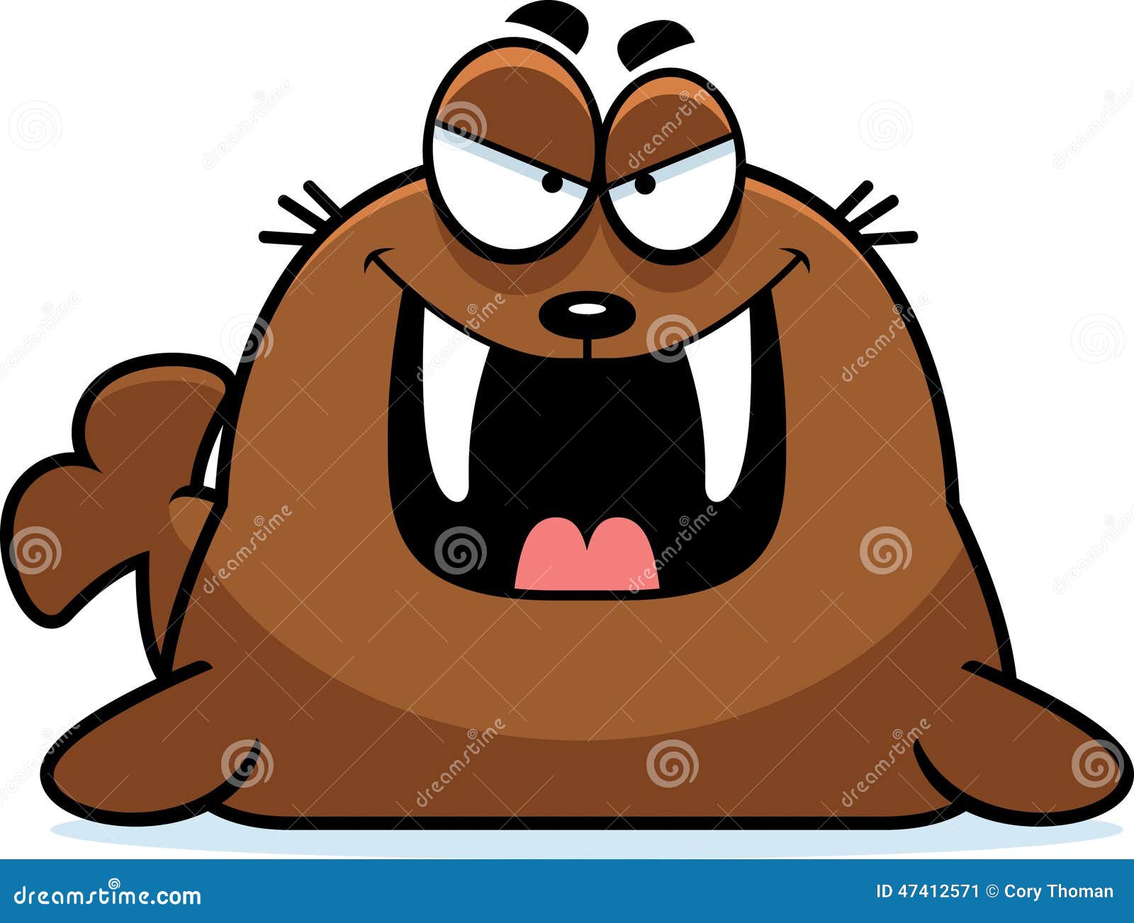 Morsa Malvada De La Historieta Ilustración del Vector - Ilustración de ...