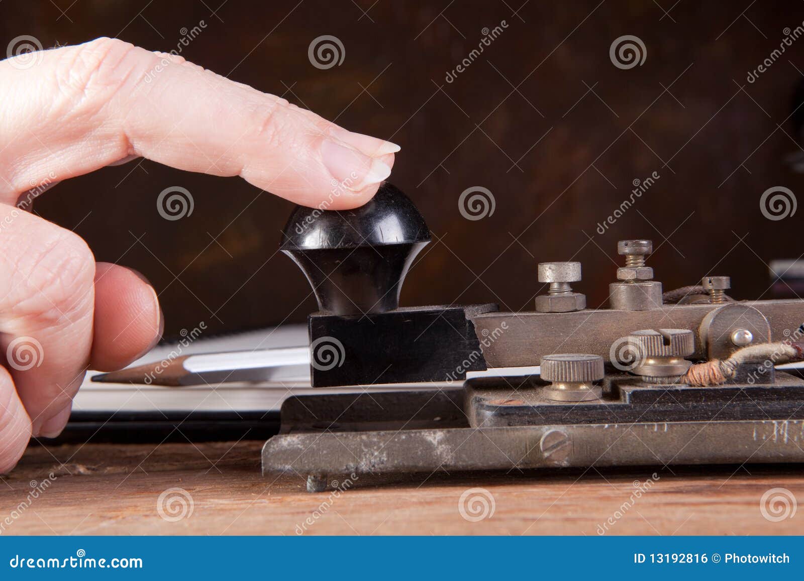 Morse code stock photo. Image of tapping, close, finger - 13192816