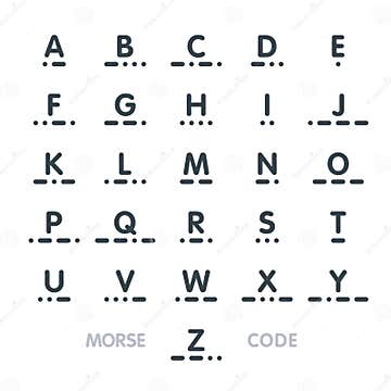 Morse code, alphabet stock vector. Illustration of explanation - 63917126