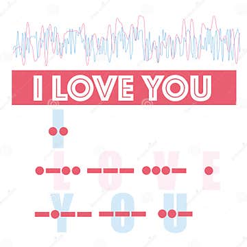 Morse Code -I Love You- Vector Illustration Stock Vector - Illustration ...