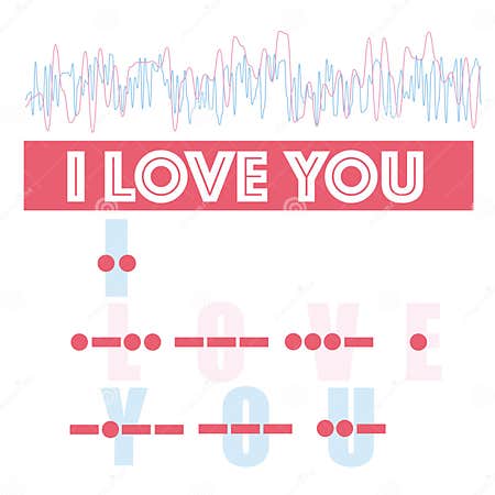 Morse Code -I Love You- Vector Illustration Stock Vector - Illustration ...