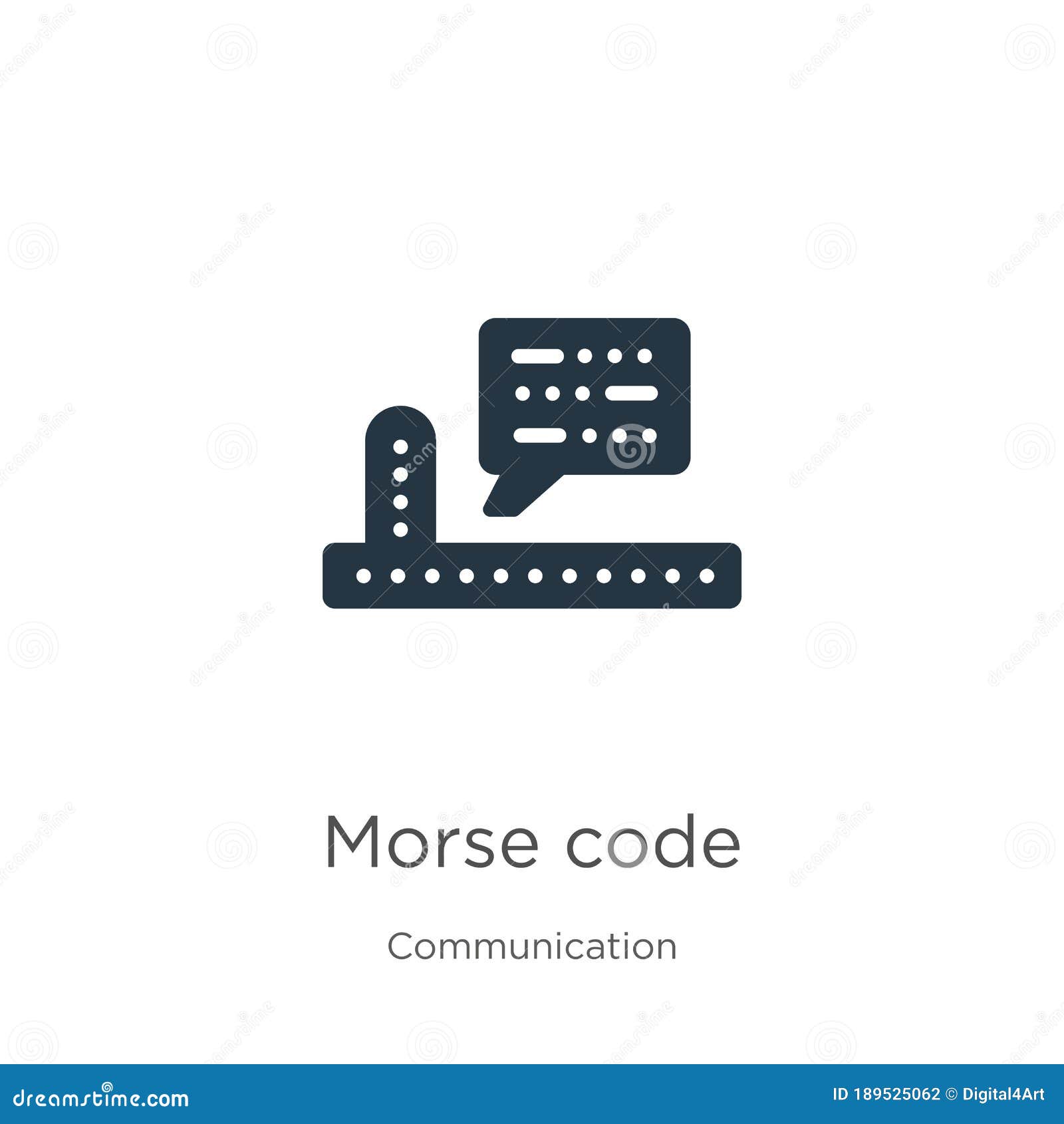 Morse Code Icon Vector. Trendy Flat Morse Code Icon from Communication ...