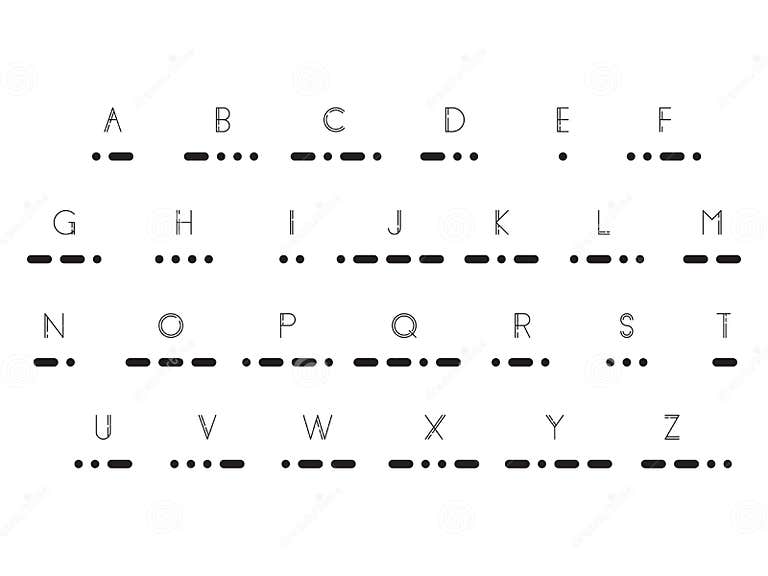 Morse Code, Isolated on White Background Stock Vector - Illustration of ...