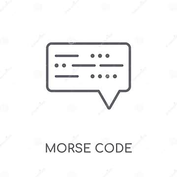 Morse Code Linear Icon. Modern Outline Morse Code Logo Concept O Stock ...