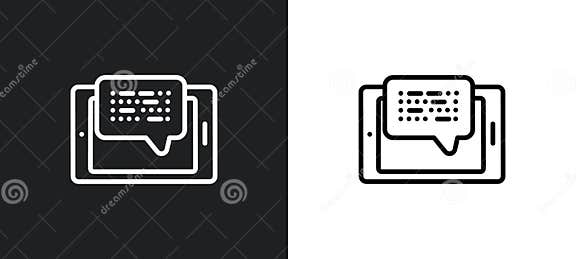 Morse Code Outline Icon in White and Black Colors. Morse Code Flat ...