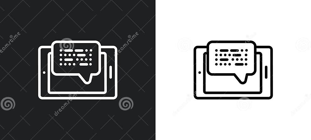 Morse Code Outline Icon in White and Black Colors. Morse Code Flat ...