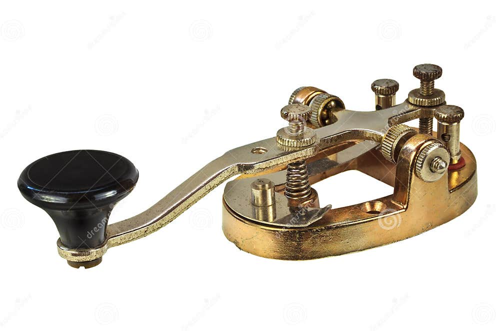 Morse Code Telegraphy Device Isolated on White Stock Image - Image of ...