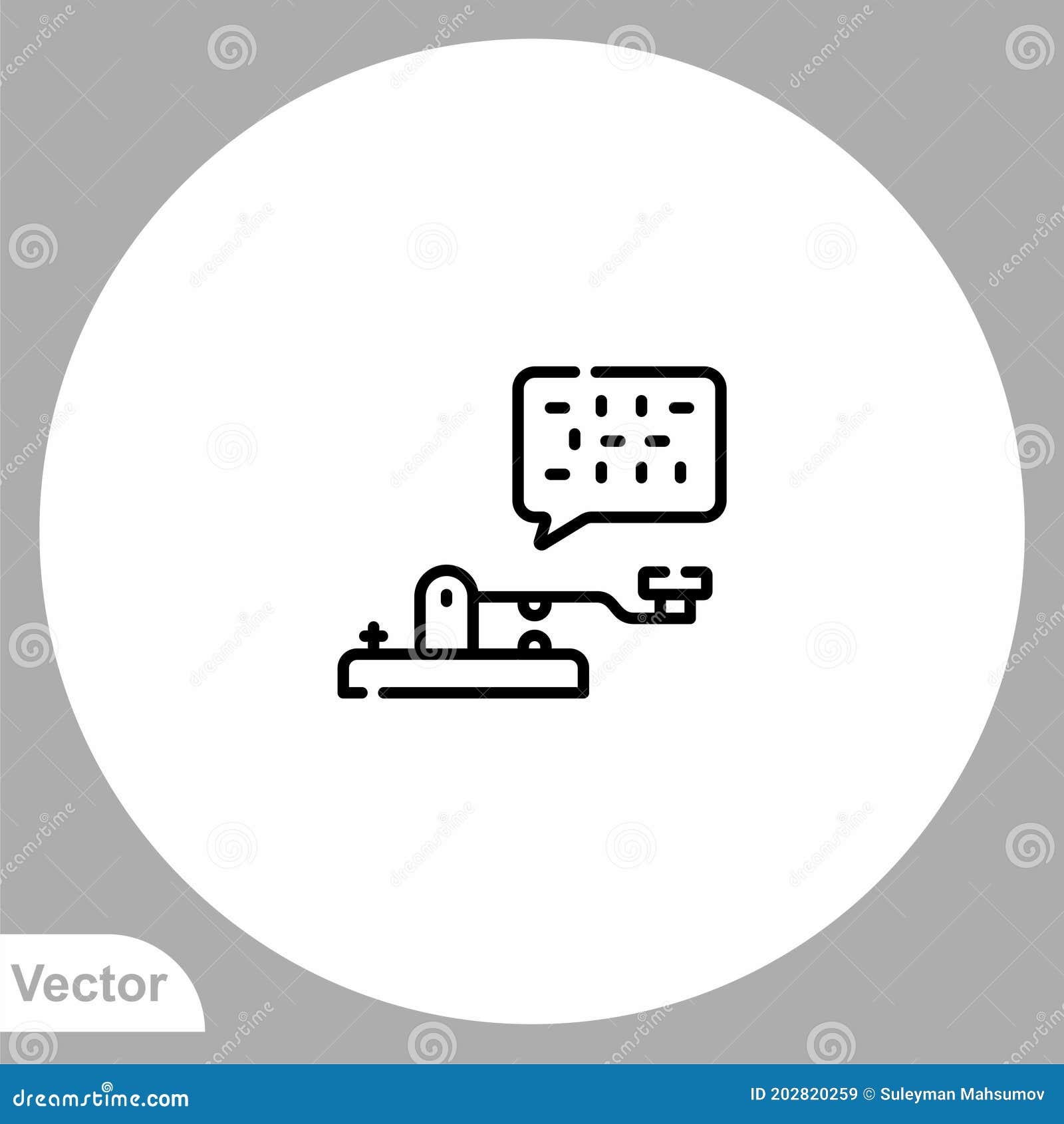 Morse Code Vector Icon Sign Symbol Stock Vector - Illustration of ...