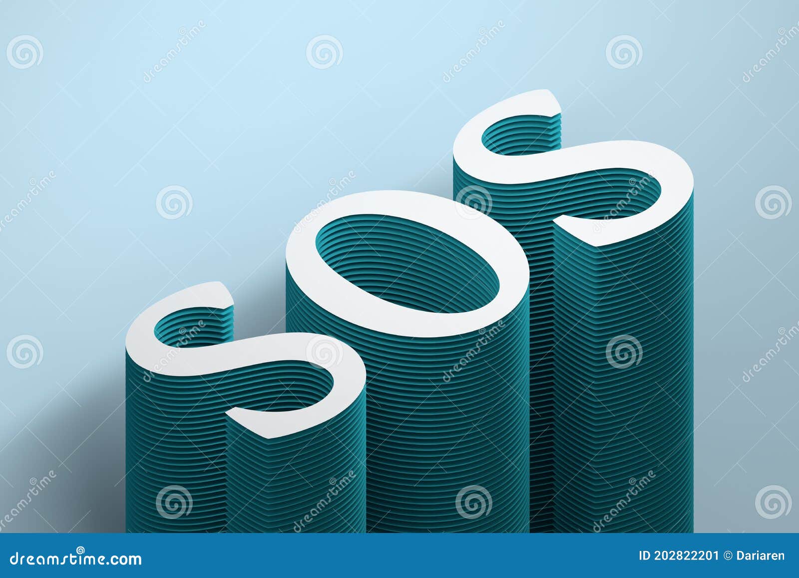 Morse Code Word SOS in Blue Color Stock Illustration - Illustration of ...