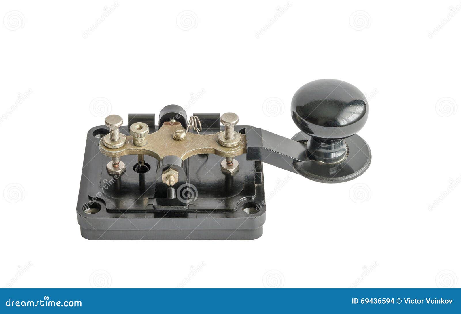 Morse key. stock photo. Image of telegraph, black, shine - 69436594