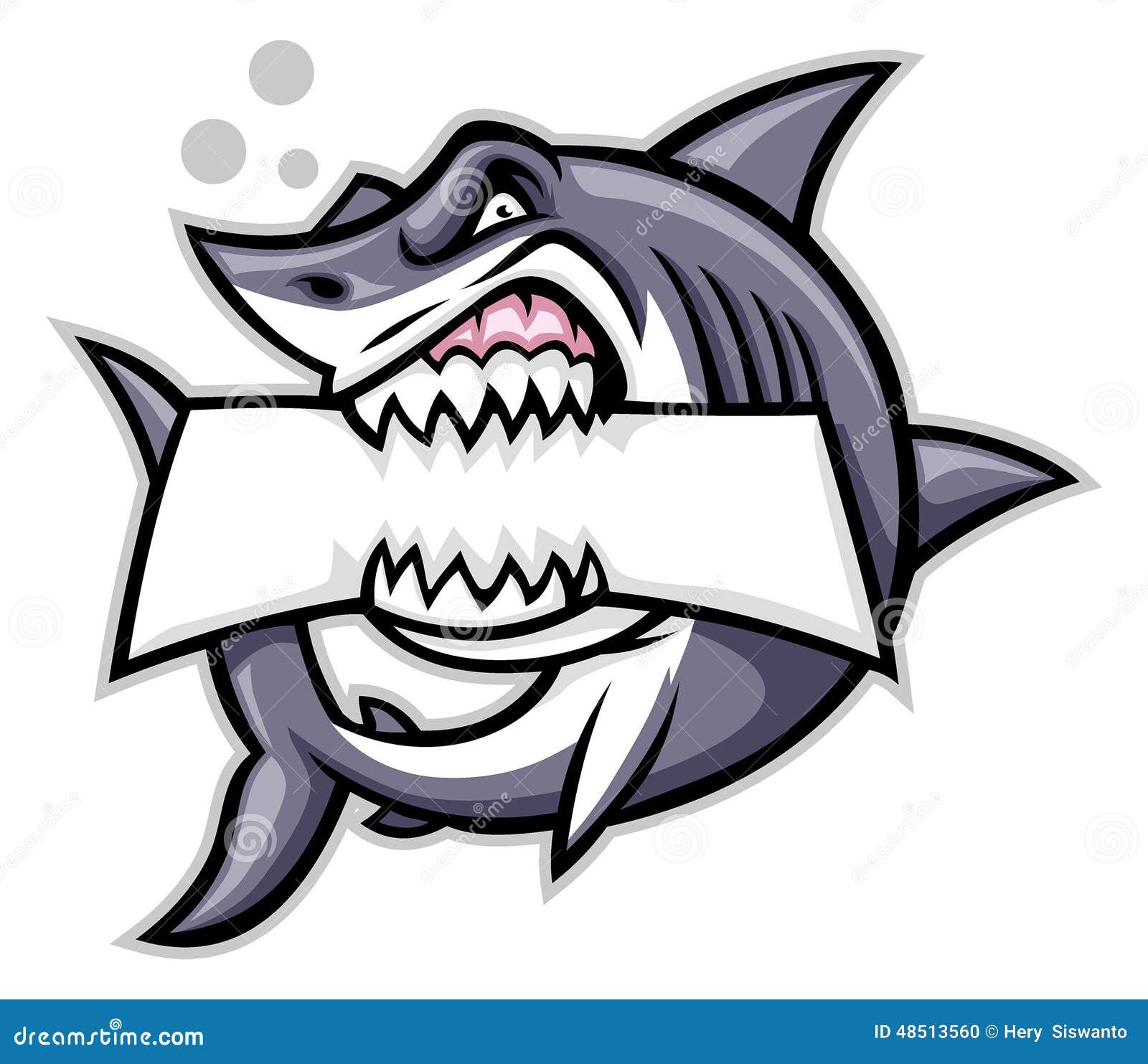 Morso Dello Squalo Un Segno in Bianco Illustrazione Vettoriale ...
