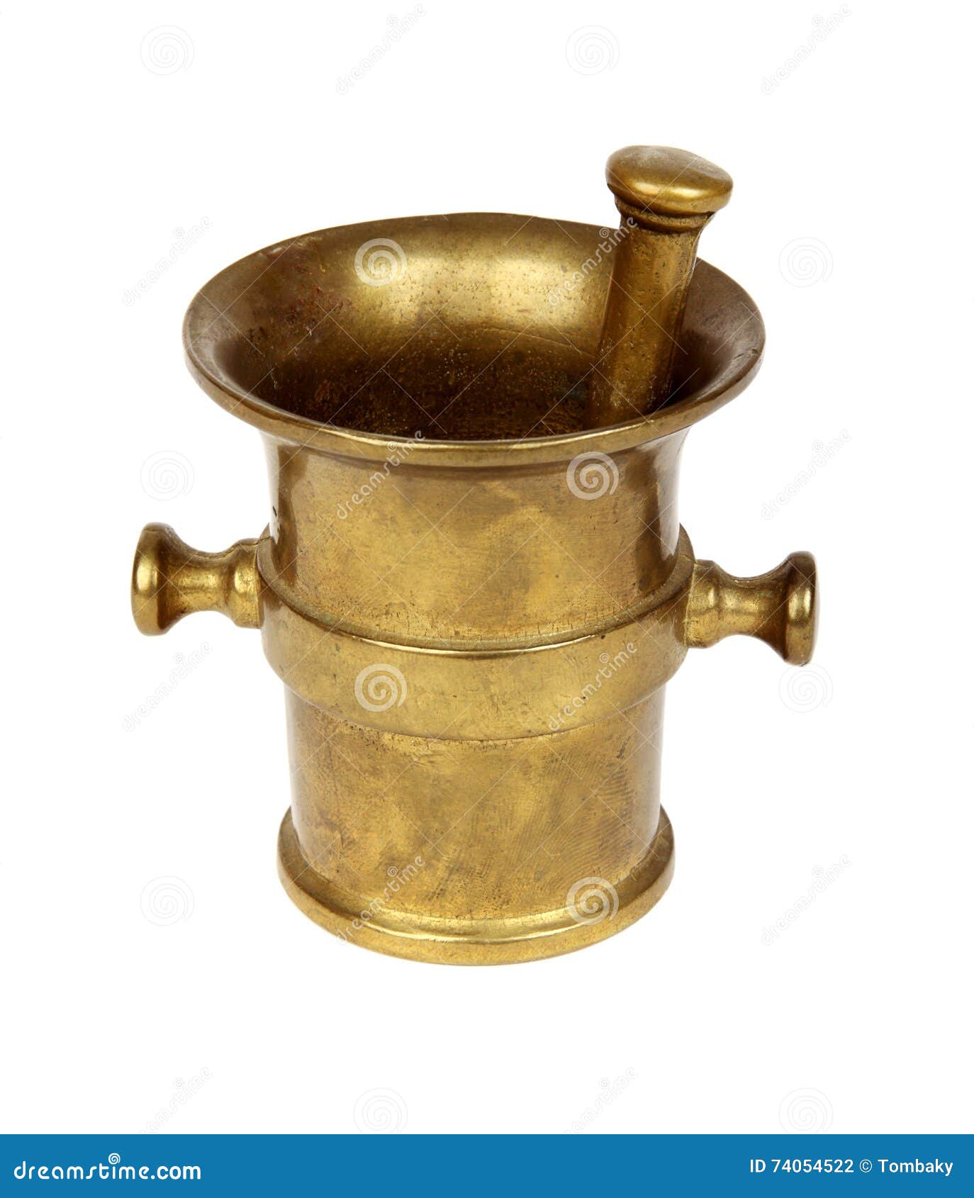 Mortaio Bronze Con Il Pestello Fotografia Stock - Immagine di ...