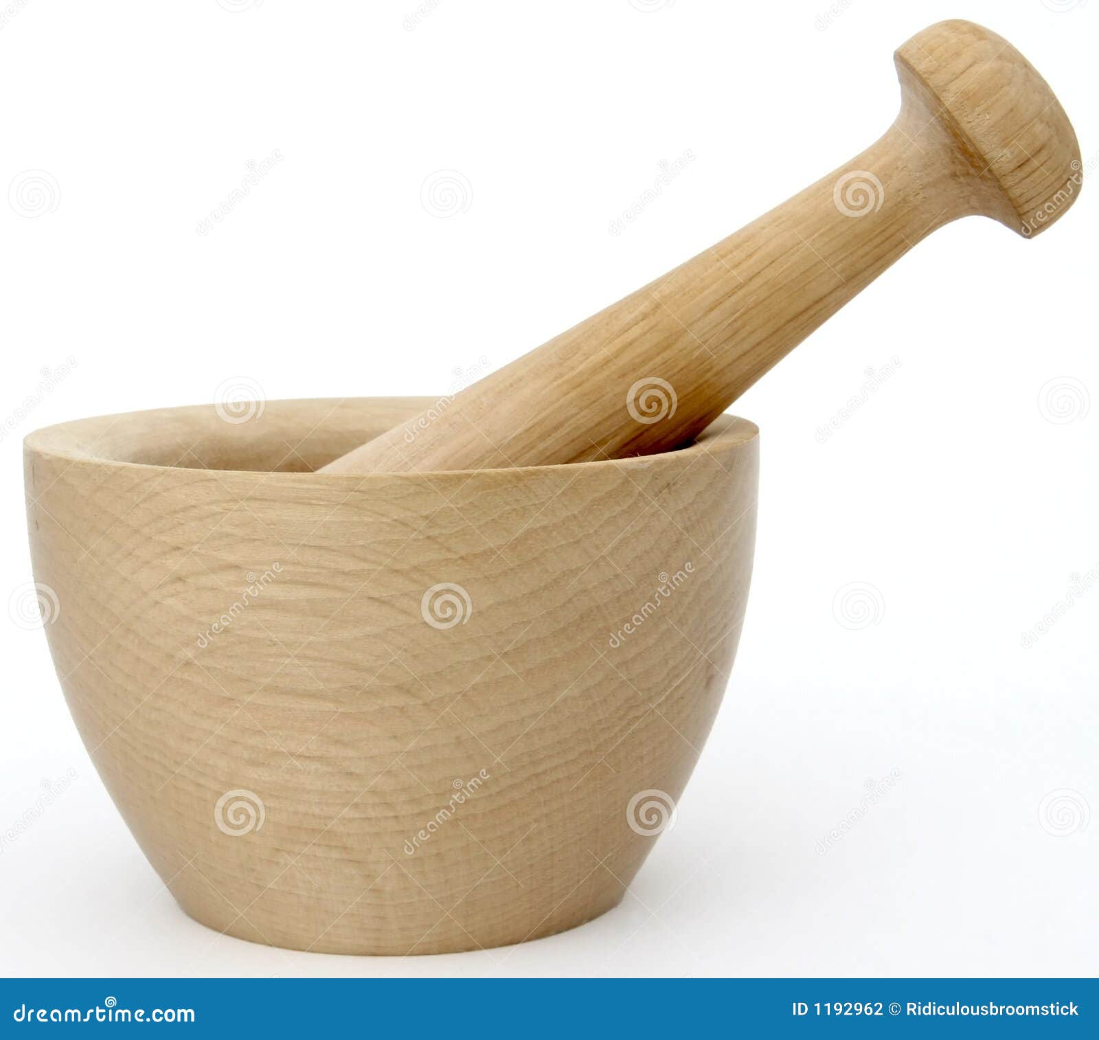 Mortaio E Pestello Tenuti in Mano Di Legno Fotografia Stock - Immagine ...