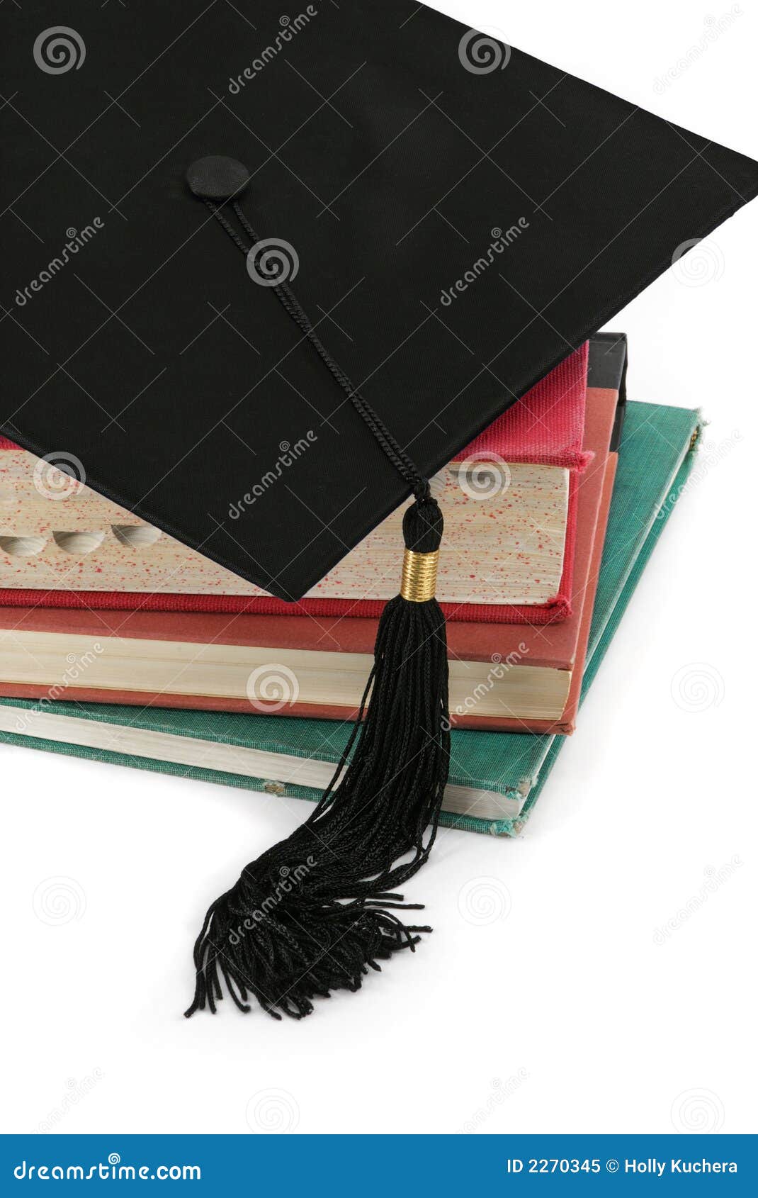 Mortar Board on Old Books stock image. Image of books - 2270345
