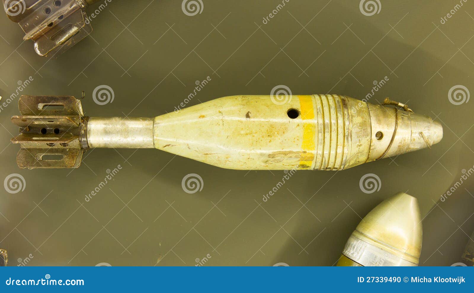 Mortar Bomb from the Vietnam War Stock Photo - Image of damage, rusted ...