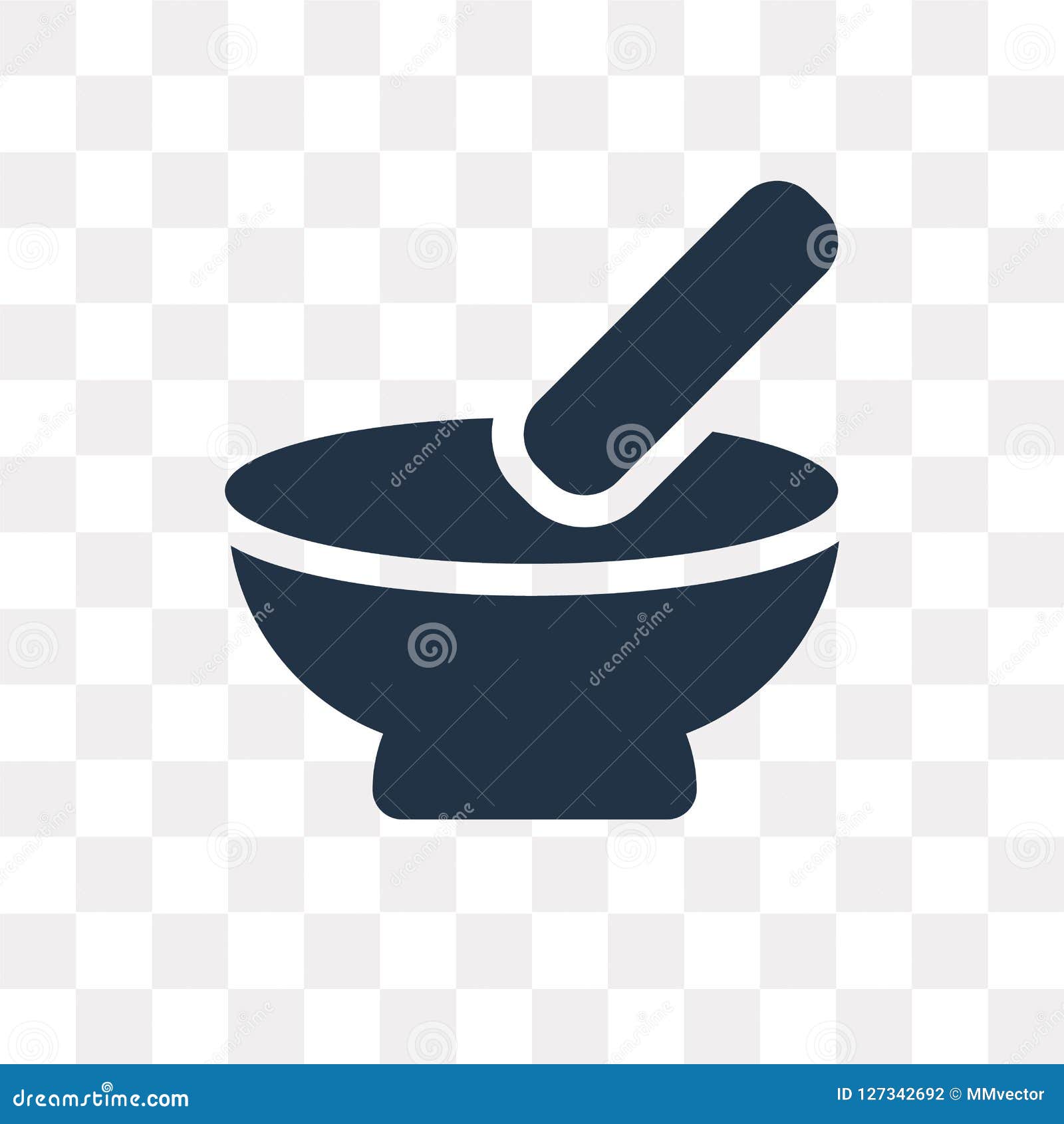 Mortar Bowl Vector Icon Isolated on Transparent Background, Mort Stock ...