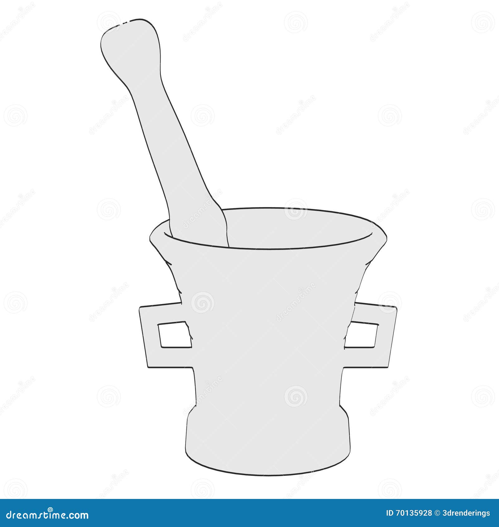 Mortar stock illustration. Illustration of vial, science - 70135928
