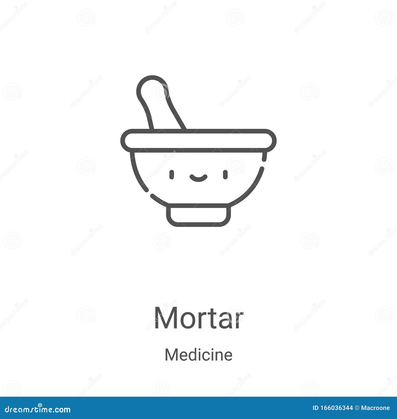Mortar Icon Vector from Medicine Collection. Thin Line Mortar Outline ...
