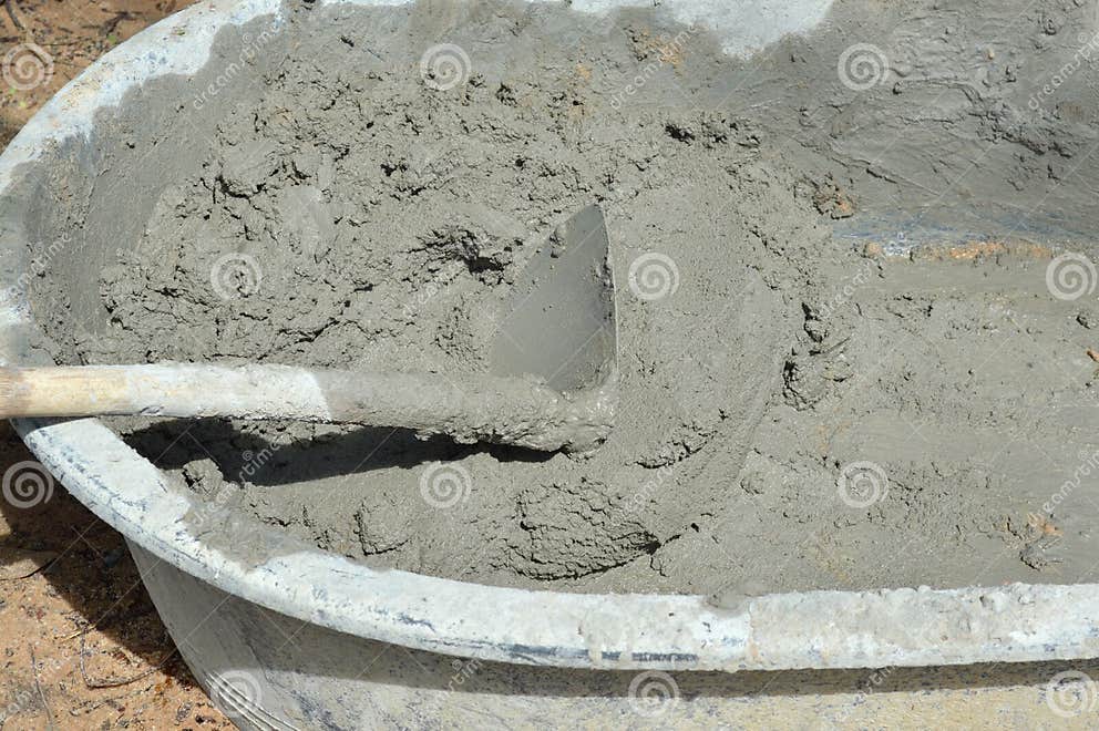 Mortar mixing tray stock photo. Image of mixed, homemade - 91759290