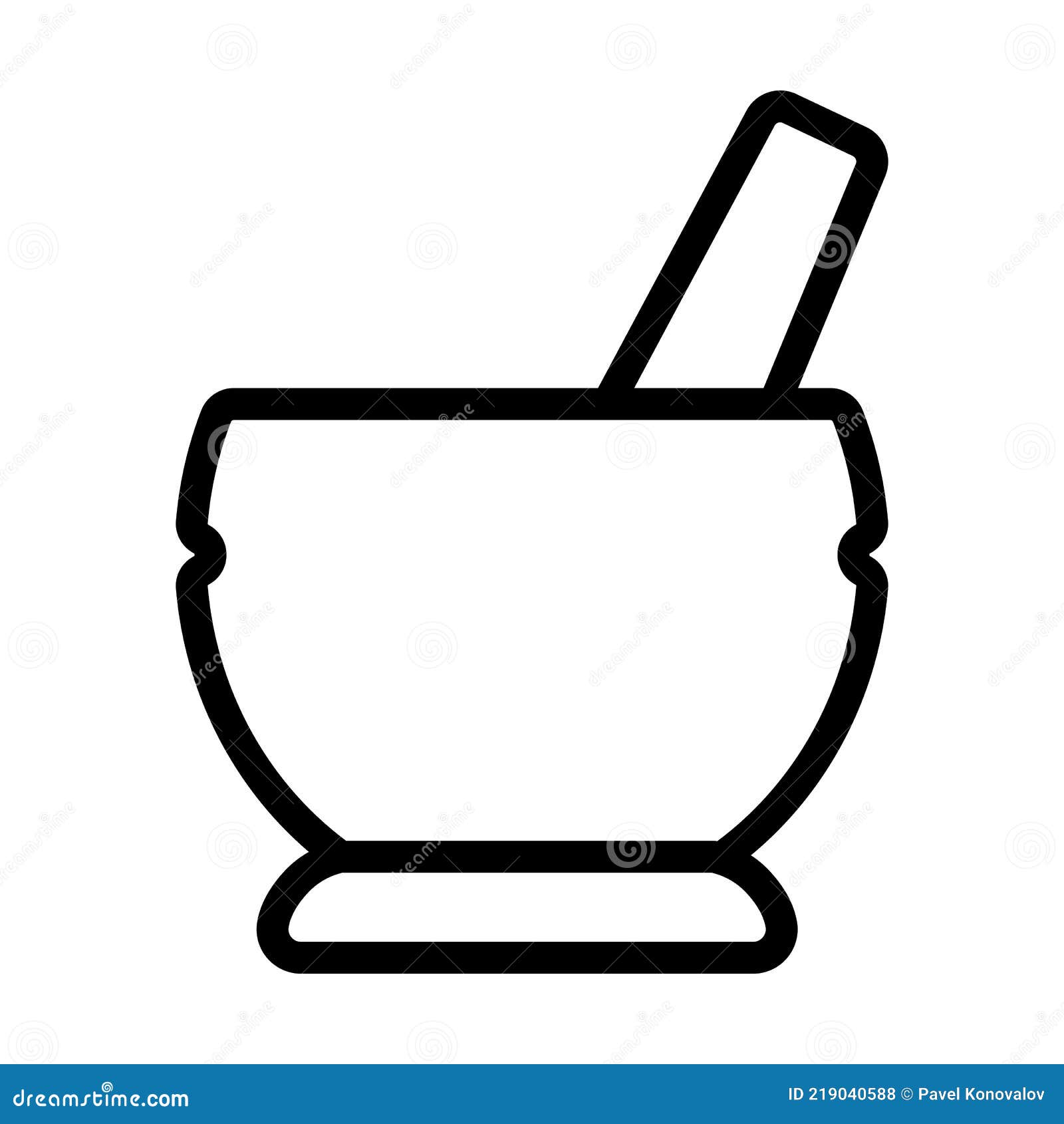 Mortar and Pestel Icon stock vector. Illustration of business - 219040588